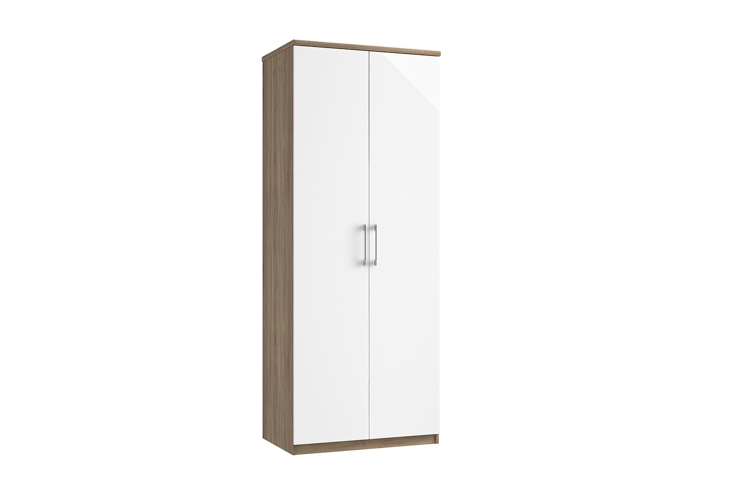 Calgary High-Gloss Double Tall Wardrobe | Furniture World