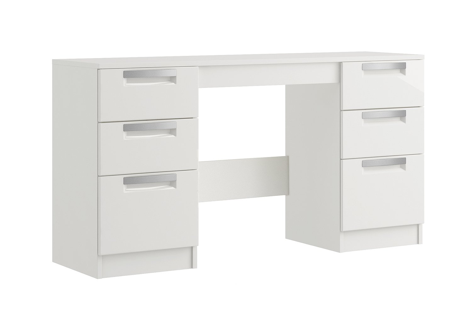 Milly High-Gloss Double Pedestal Dressing Table | Furniture World