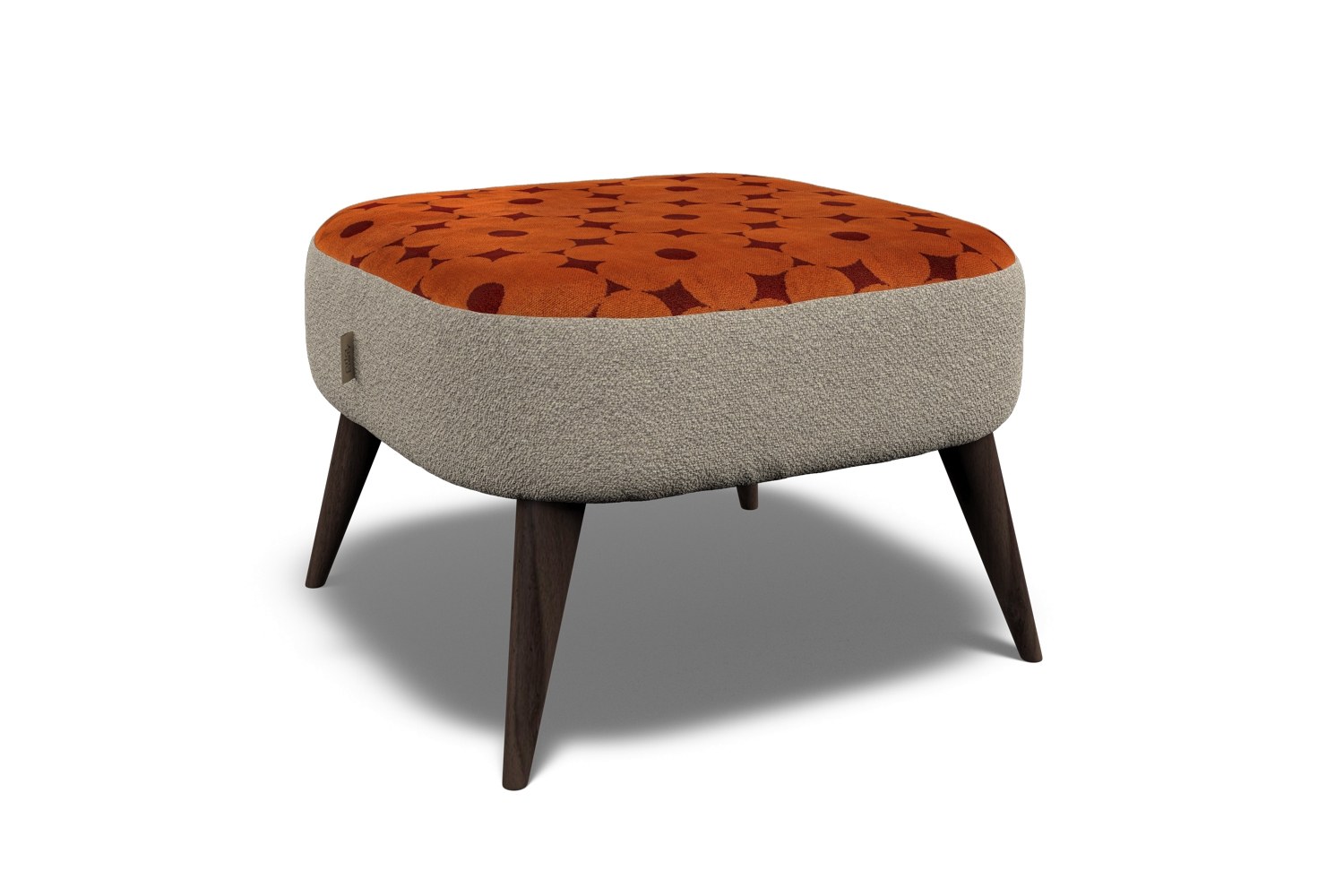 Orla Kiely Leap Footstool | Patterned Stool Living Room | Furniture World