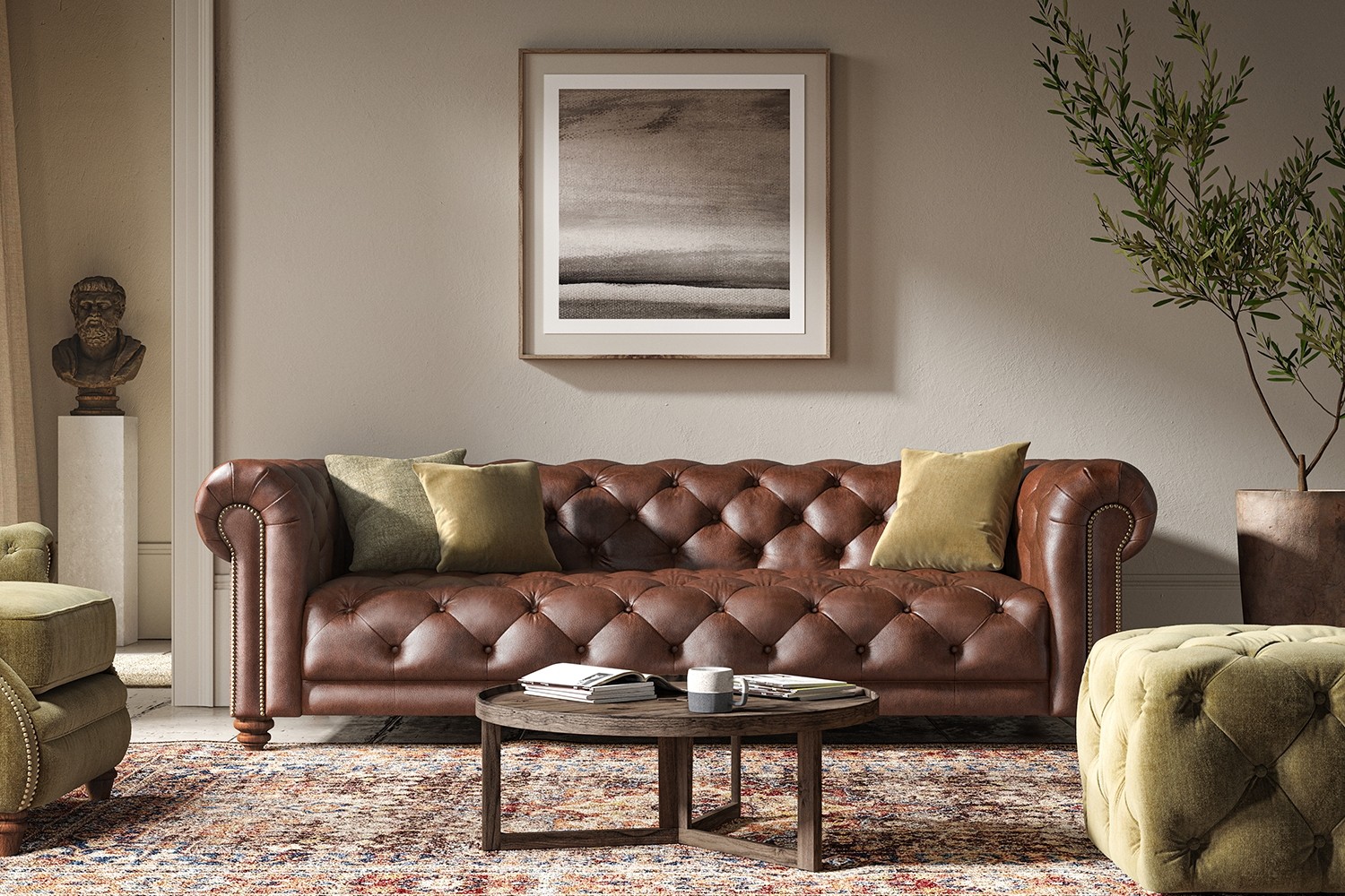 Alexander & James Stax Chesterfield Footstool | Furniture World