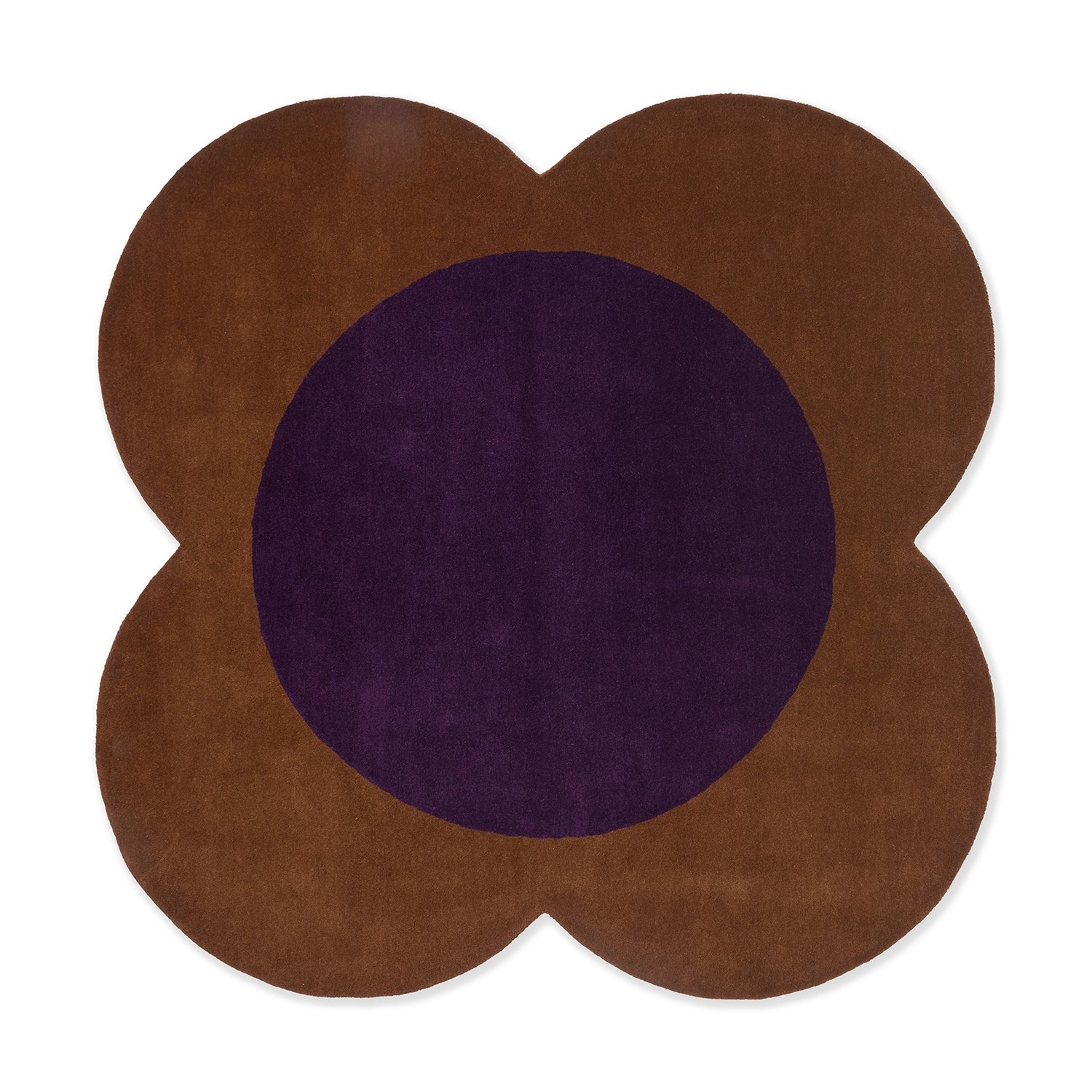 Orla Kiely Flower Spot Chestnut/Violet Rug | Furniture World