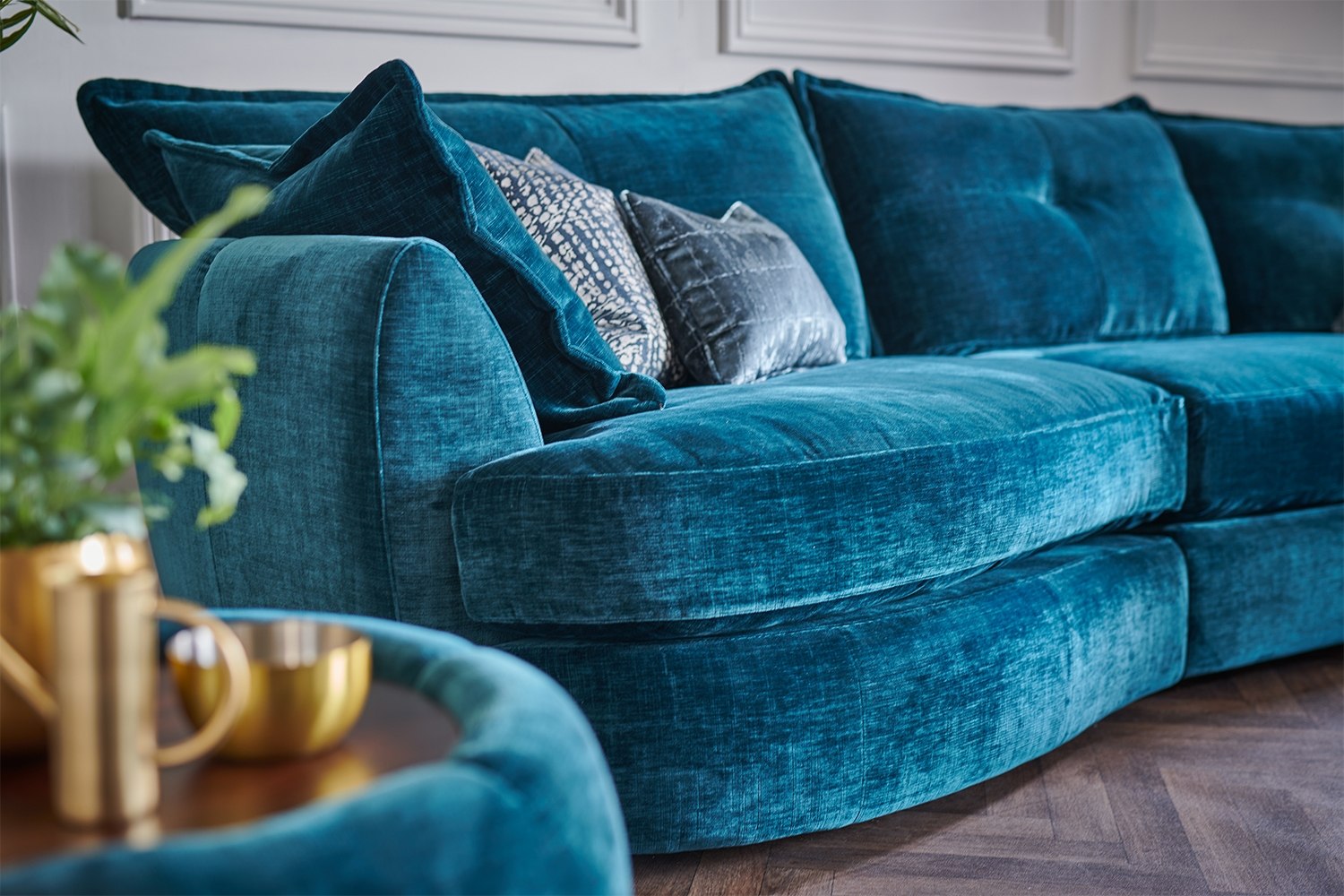 Bouquet Large Curved Modular Corner Sofa Group - Furniture World