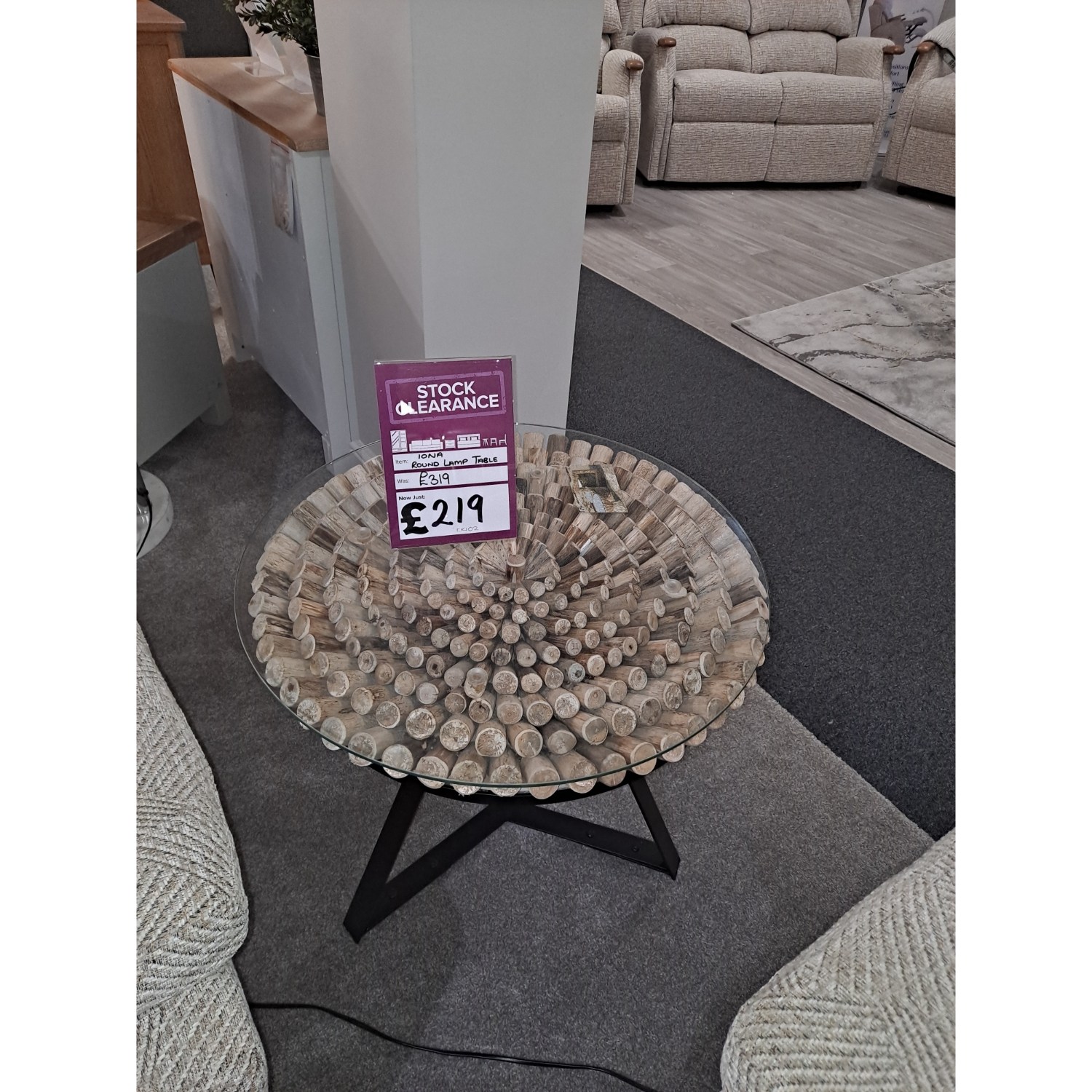 Iona Round Lamp Table - Furniture World