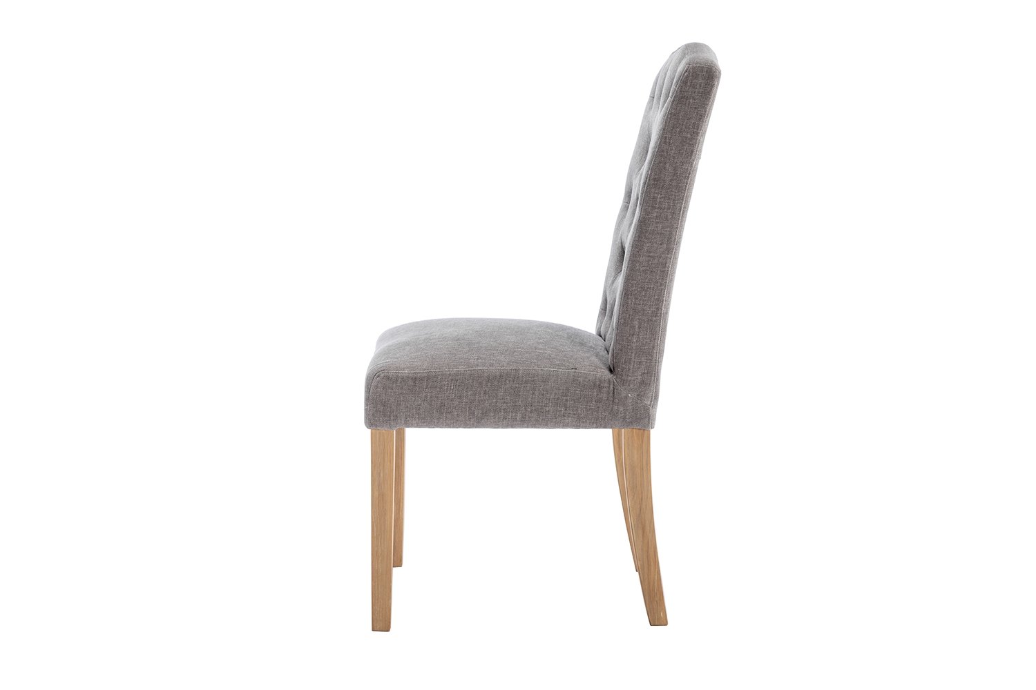 Button Back Dining Chair in Grey | Furniture World