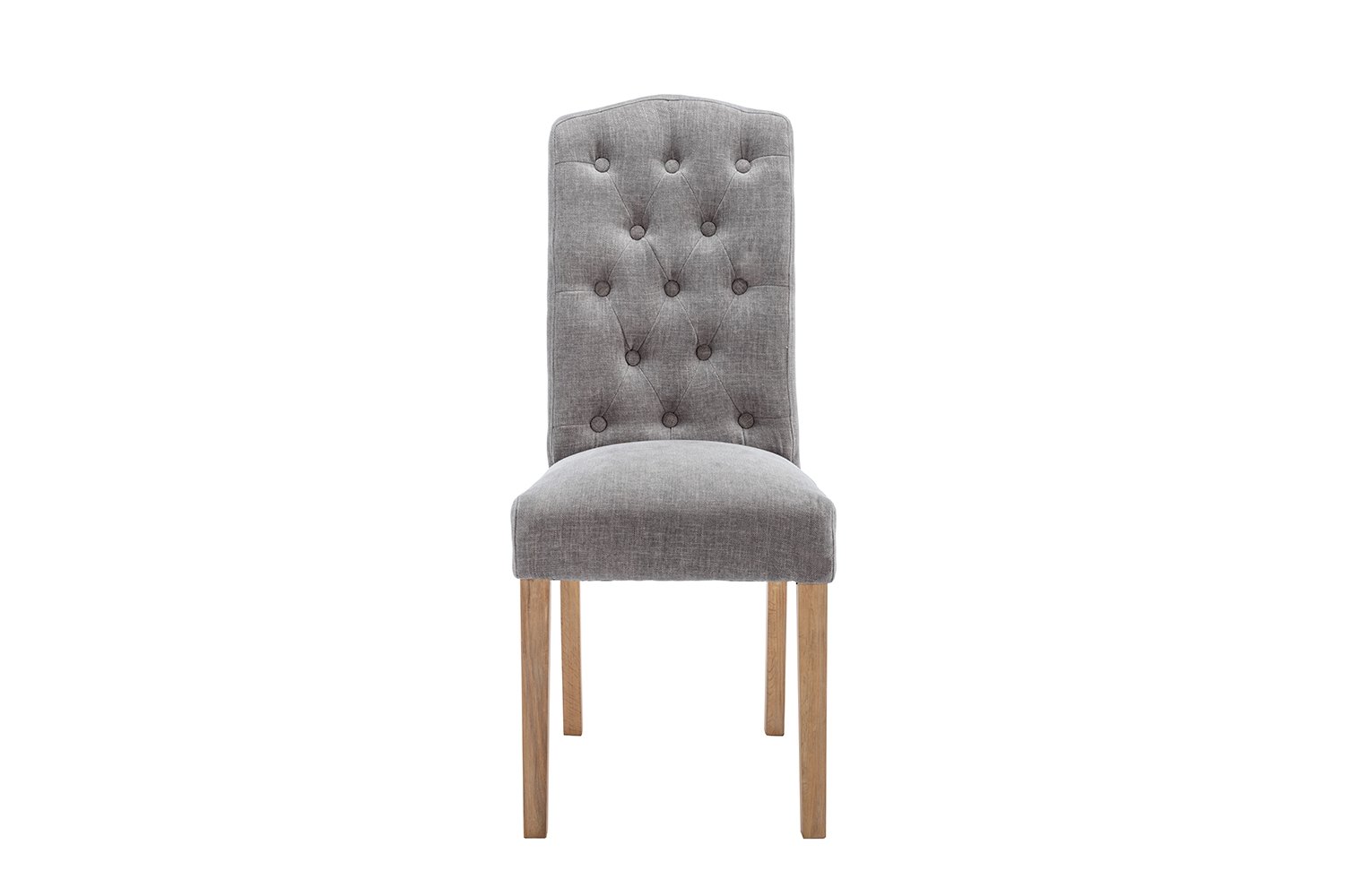 Button Back Dining Chair in Grey | Furniture World