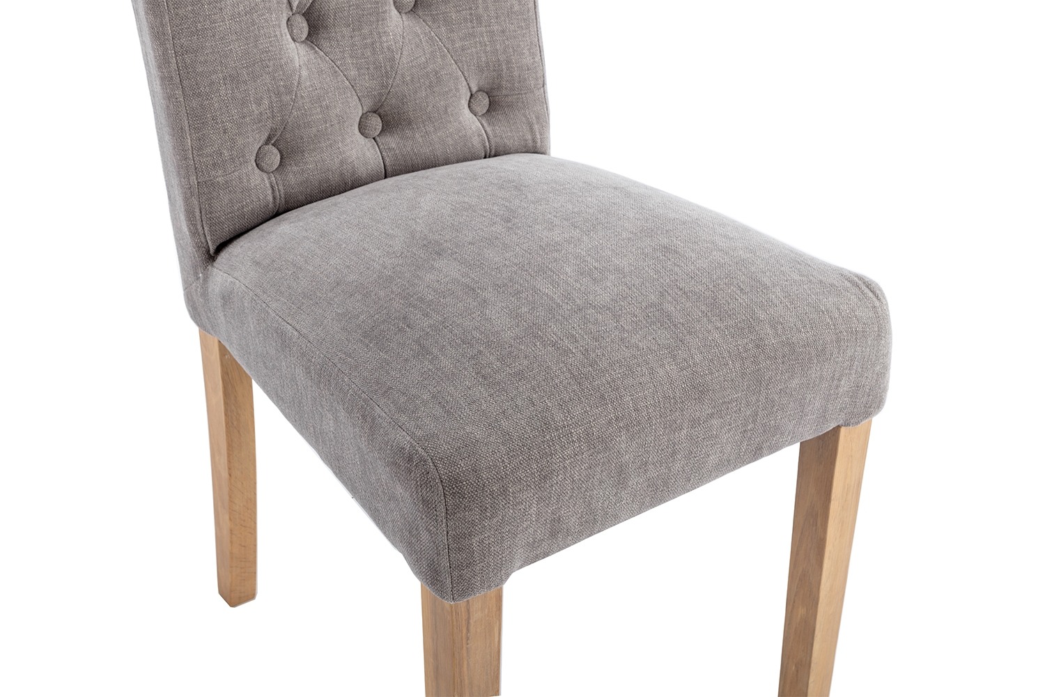 Button Back Dining Chair in Grey | Furniture World