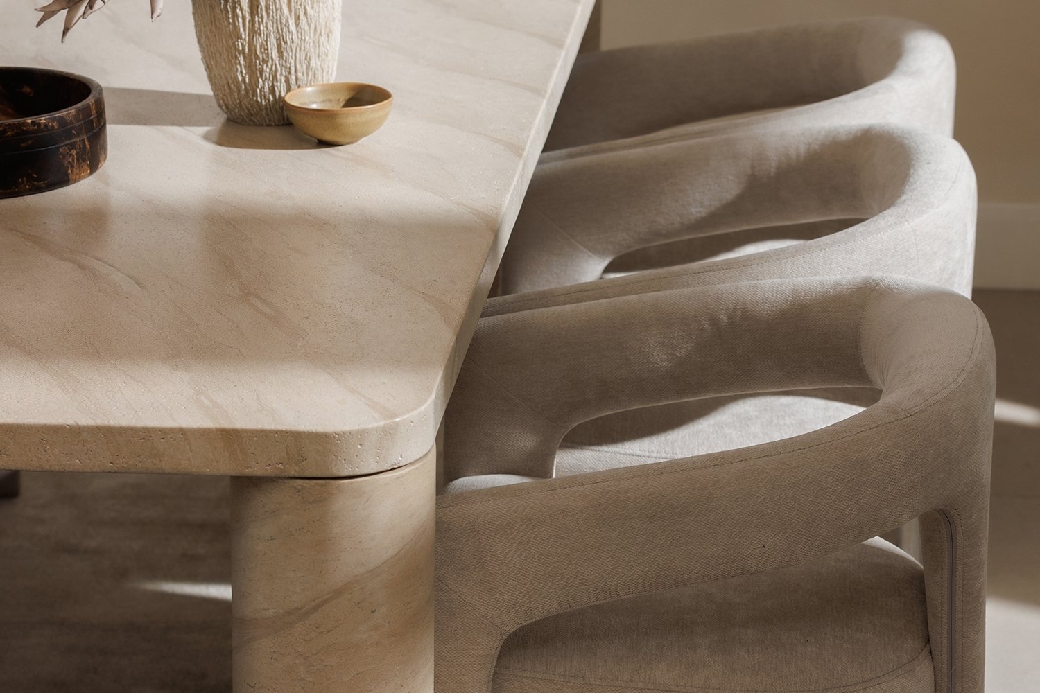 Idless Travertine Stone 200cm Dining Table IDA | Furniture World