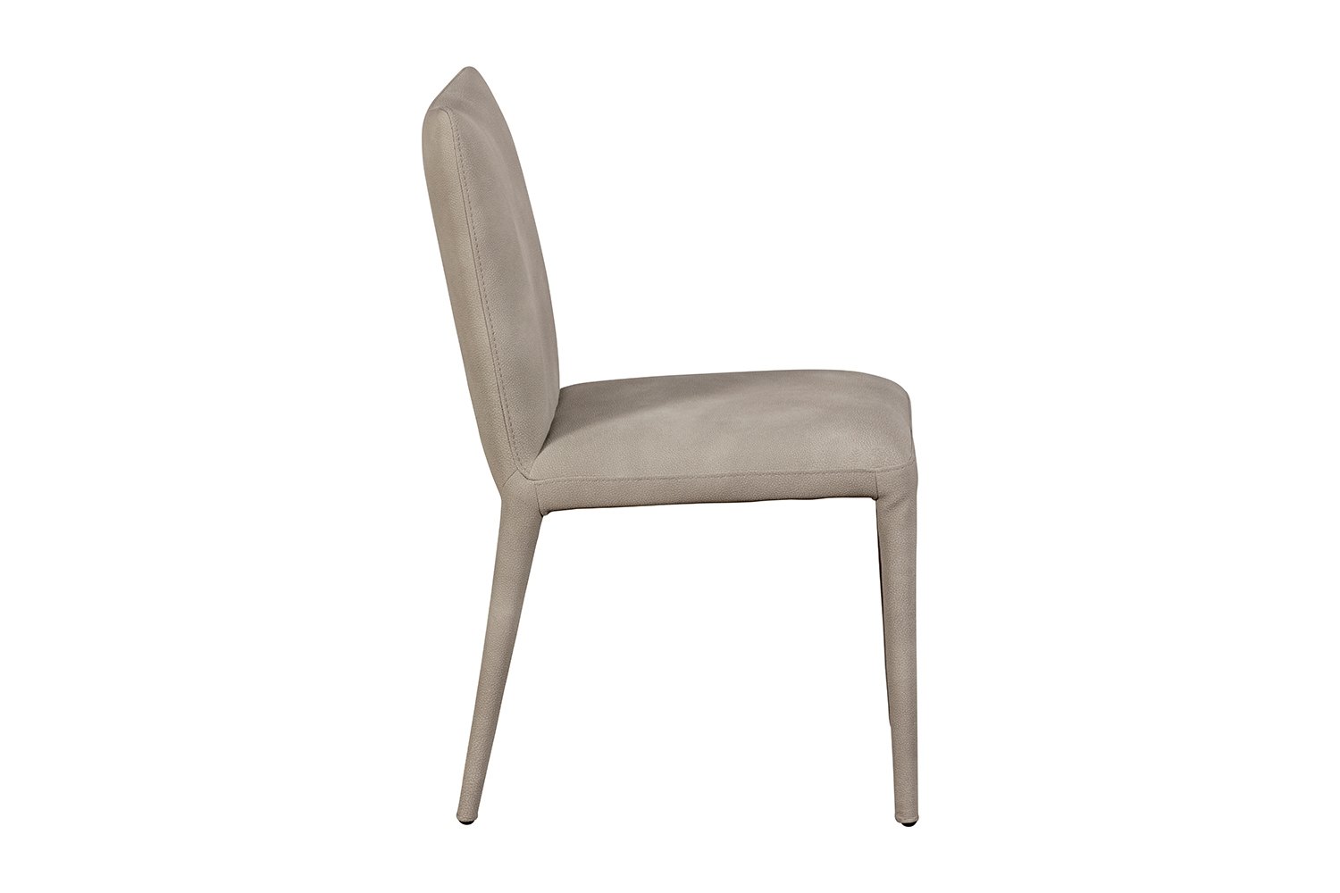 Lucas Fully Upholstered PU Leather Dining Chair in Misty Grey (Pair ...