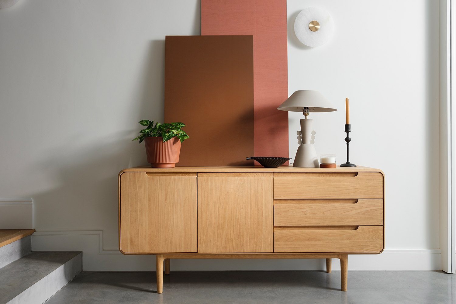 G Plan Winchester Retro Oak Wide Sideboard | Furniture World