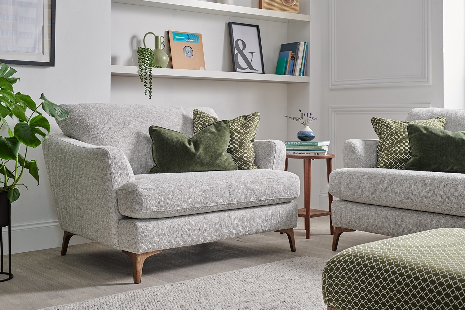 Ashwood Designs Hansson Boucle Upholstered Snuggler Chair | Furniture World