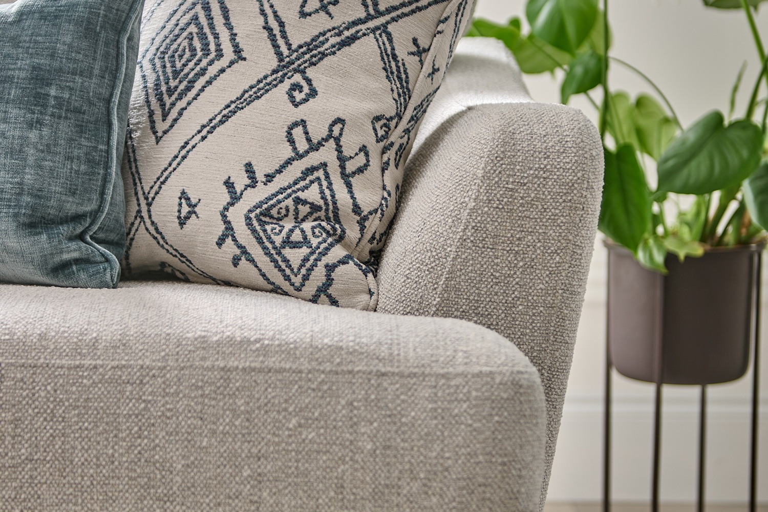 Ashwood Designs Hansson Boucle Upholstered Snuggler Chair | Furniture World