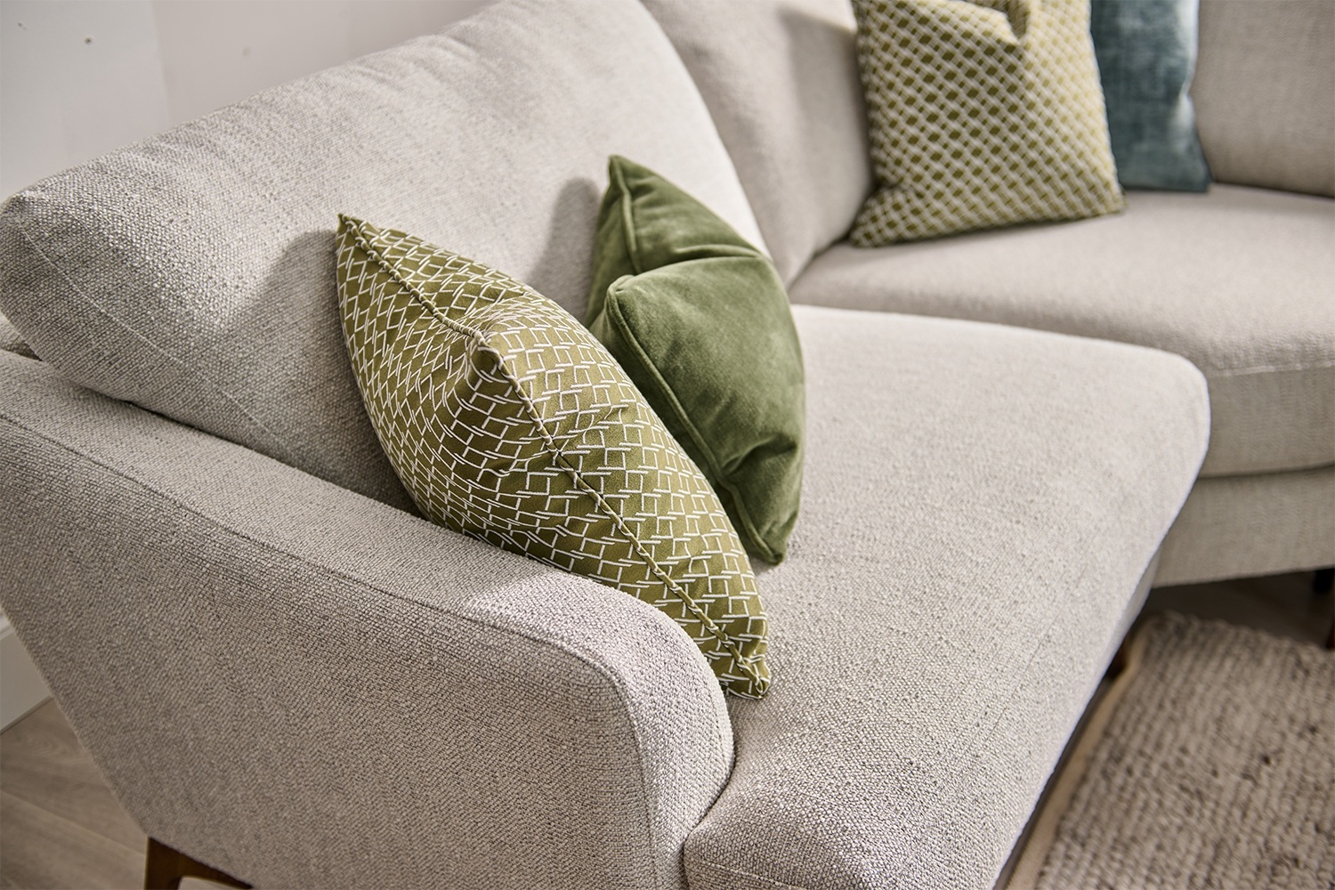 Ashwood Designs Hansson Boucle 4 Seater Corner Sofa | Furniture World