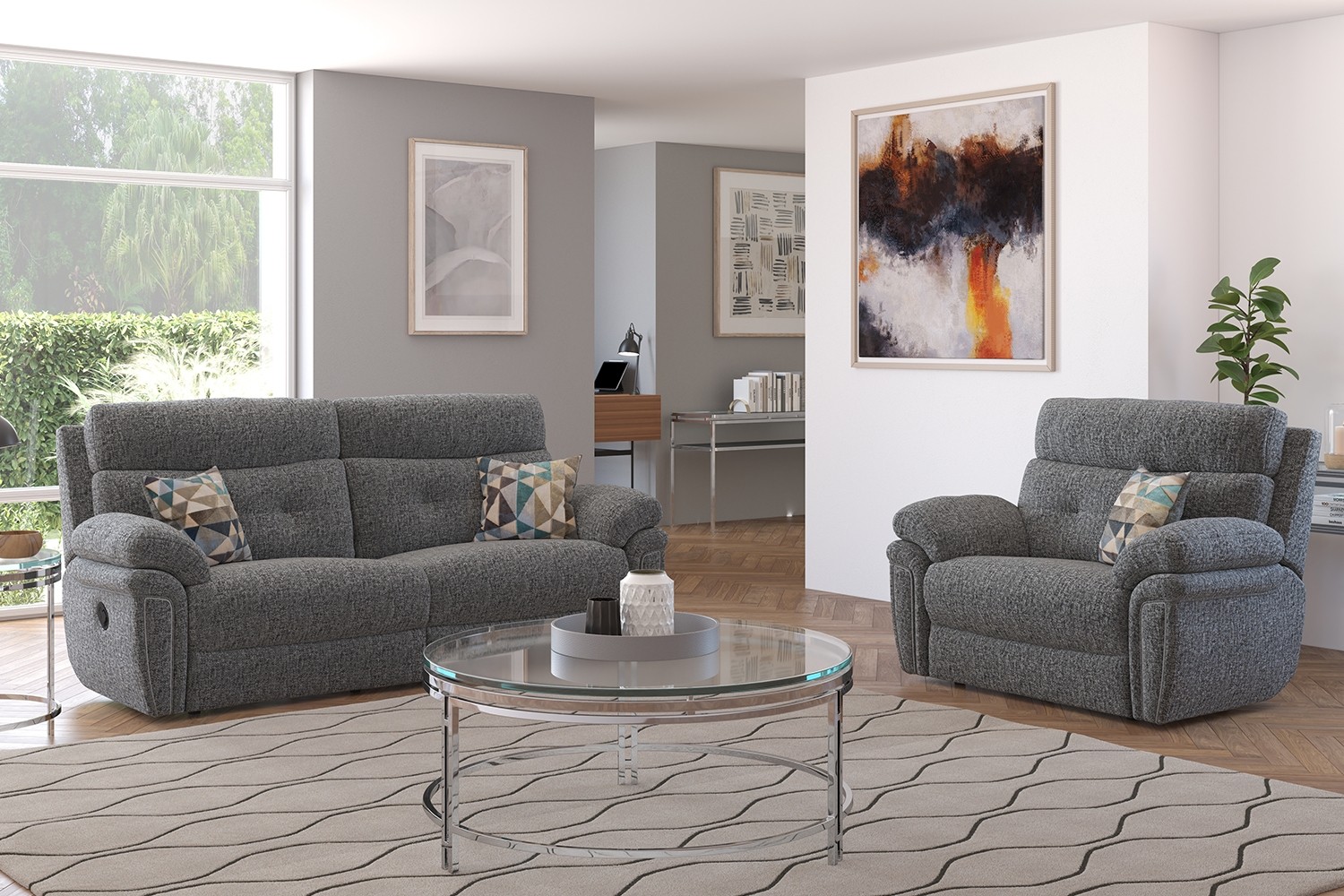 La-Z-Boy Baxter 3 Seater Split Static Sofa | Furniture World