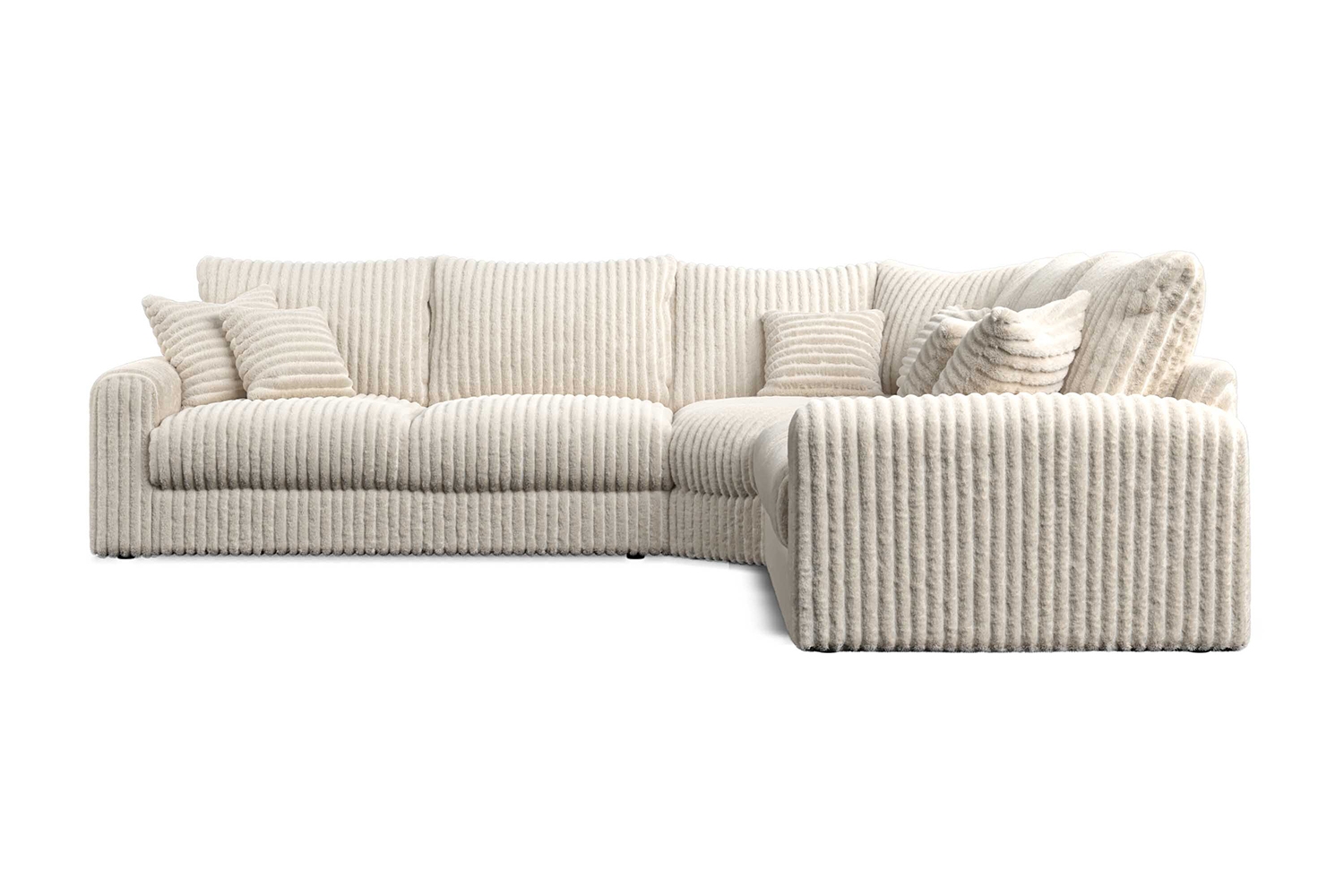 Denver grey jumbo cord left hand corner sofa store