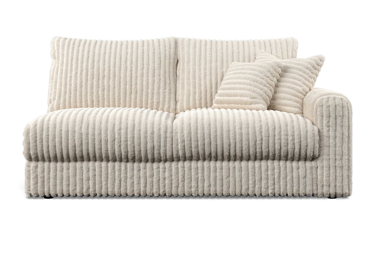 Chunky Cord Cream Right Hand Facing 2 Seater Sofa Unit | Furniture World