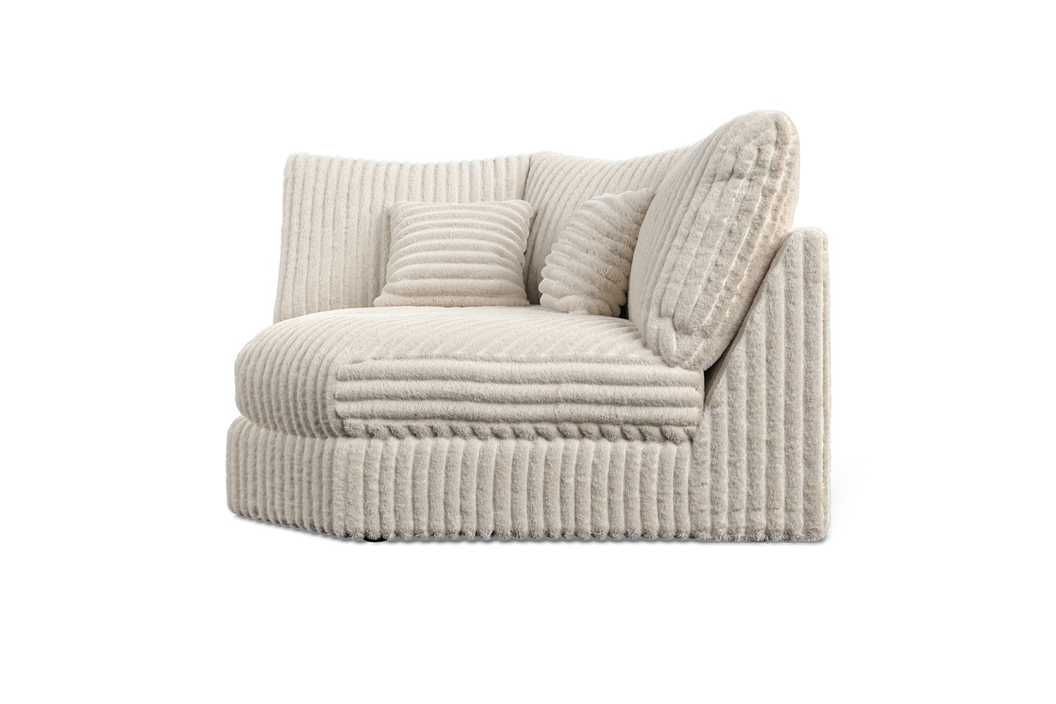 Chunky Cord Cream Hex Corner Box Sofa Unit | Furniture World