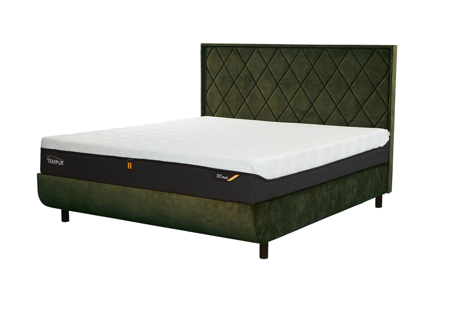 TEMPUR® Arc Adjustable Disc Bed Frame with Quilted Headboard ...