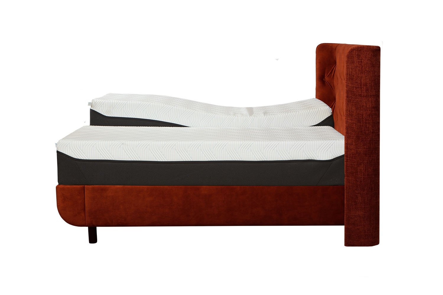 TEMPUR® Arc Ergo Smart Base Bed Frame with Luxury Headboard | Furniture ...