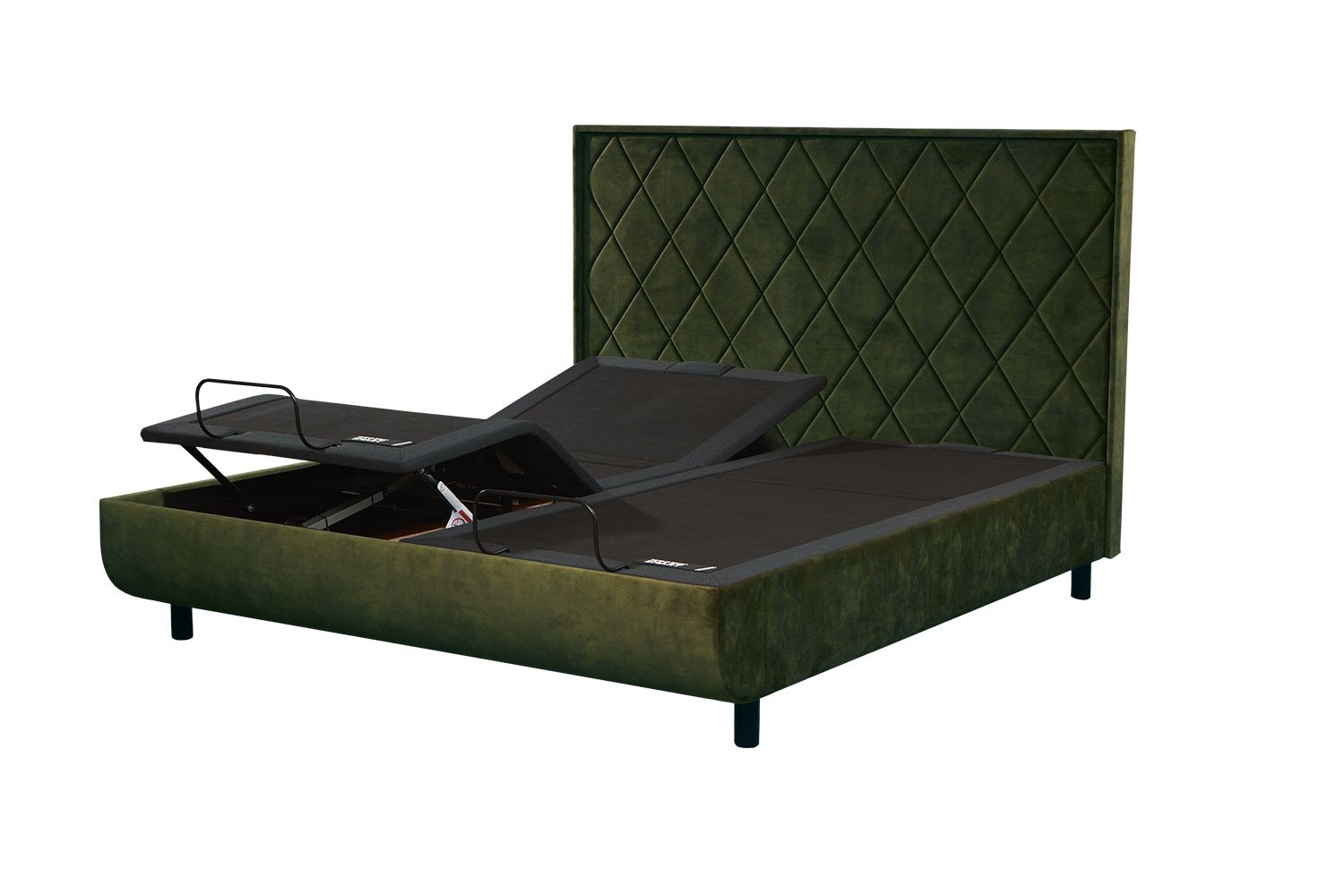 TEMPUR® Arc Ergo Smart Base Bed Frame with Quilted Headboard ...