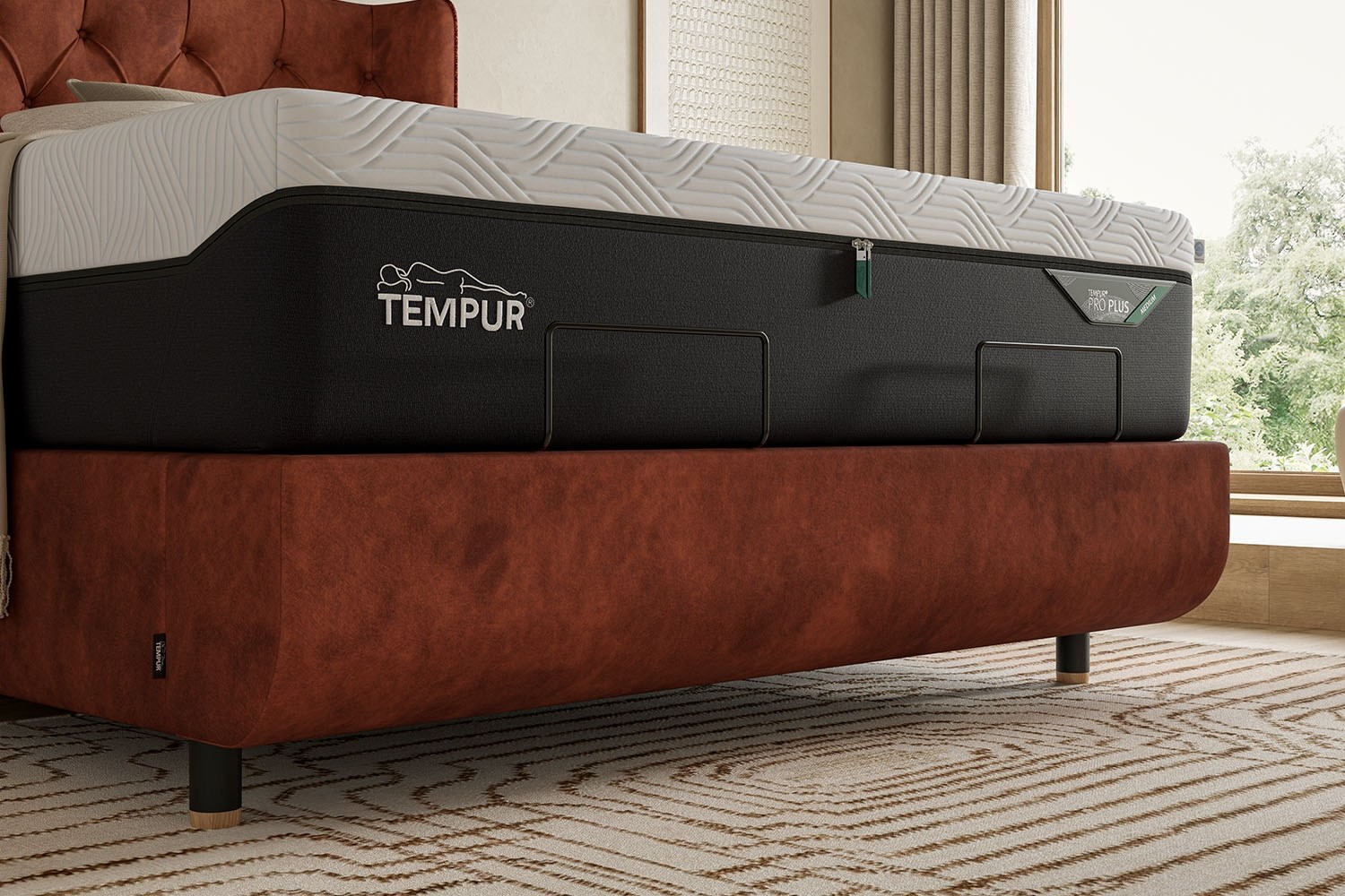 TEMPUR® Arc Disc Bed Frame with Luxury Headboard | Furniture World