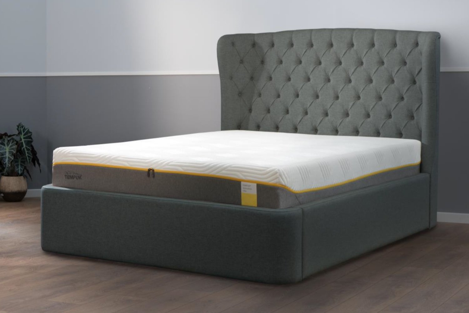 TEMPUR® Holcot Ottoman Bed Base in Shetland Slate | Furniture World