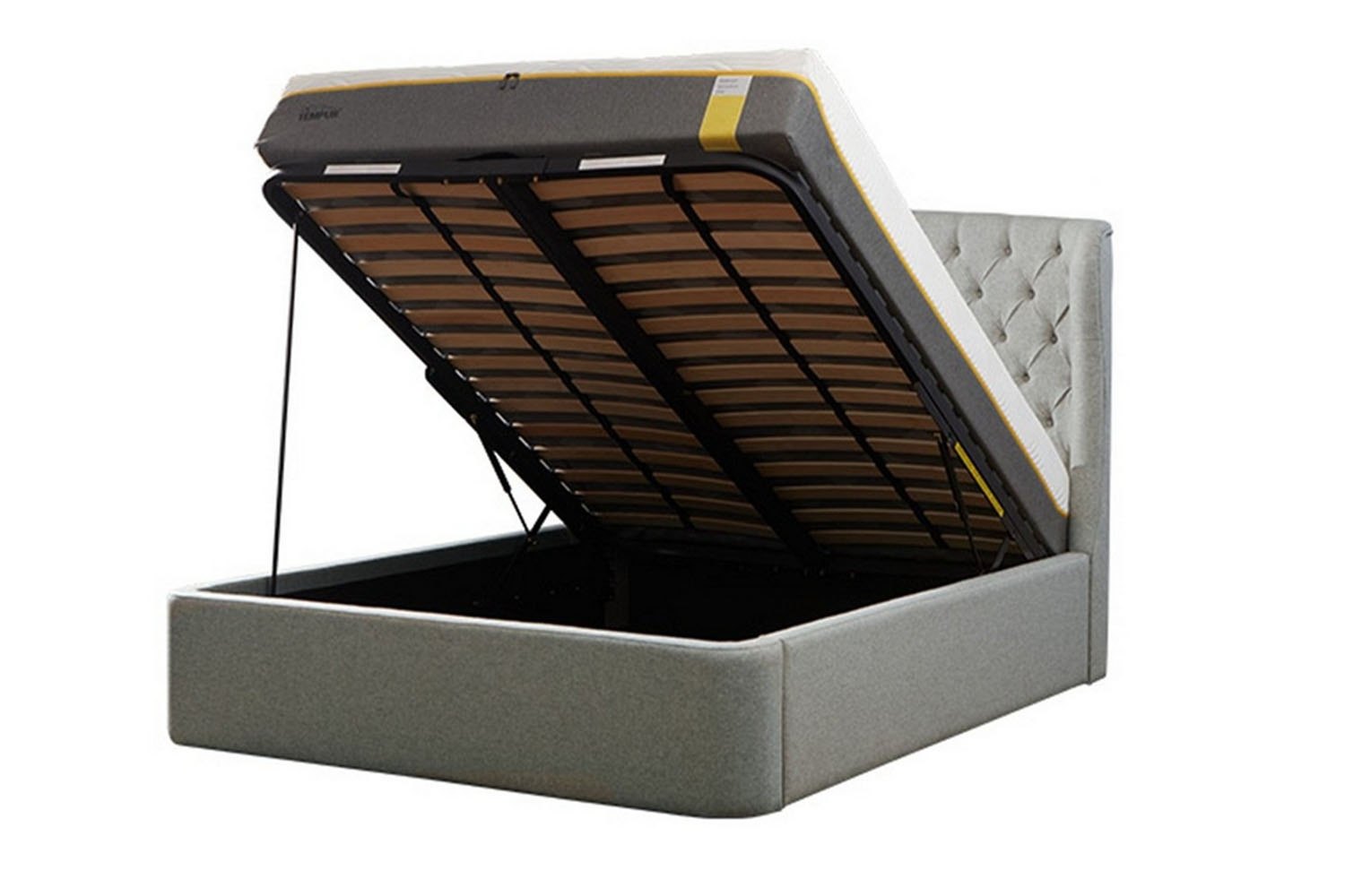 TEMPUR® Holcot Ottoman Bed Base in Shetland Mercury | Furniture World