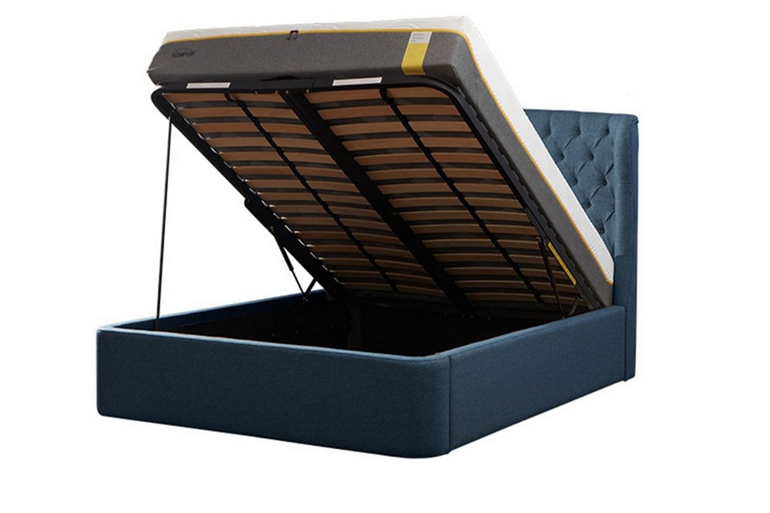 TEMPUR® Holcot Ottoman Bed Base in Shetland Navy | Furniture World