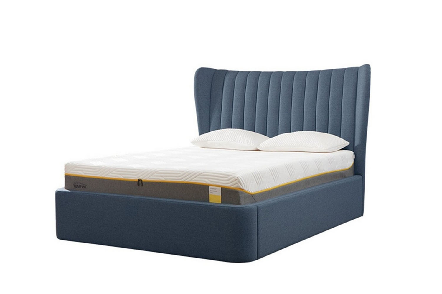 TEMPUR Horton Ottoman Bed Base in Shetland Navy Furniture World