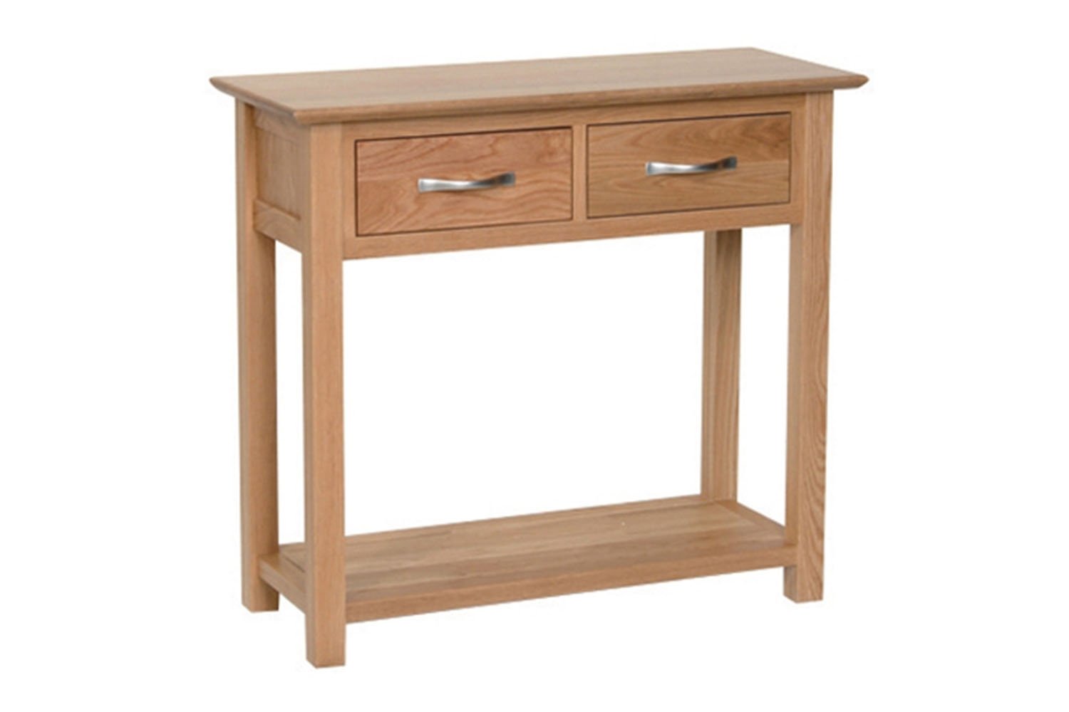 Moda 100% Solid Oak Console Table 2 Drawer | Furniture World