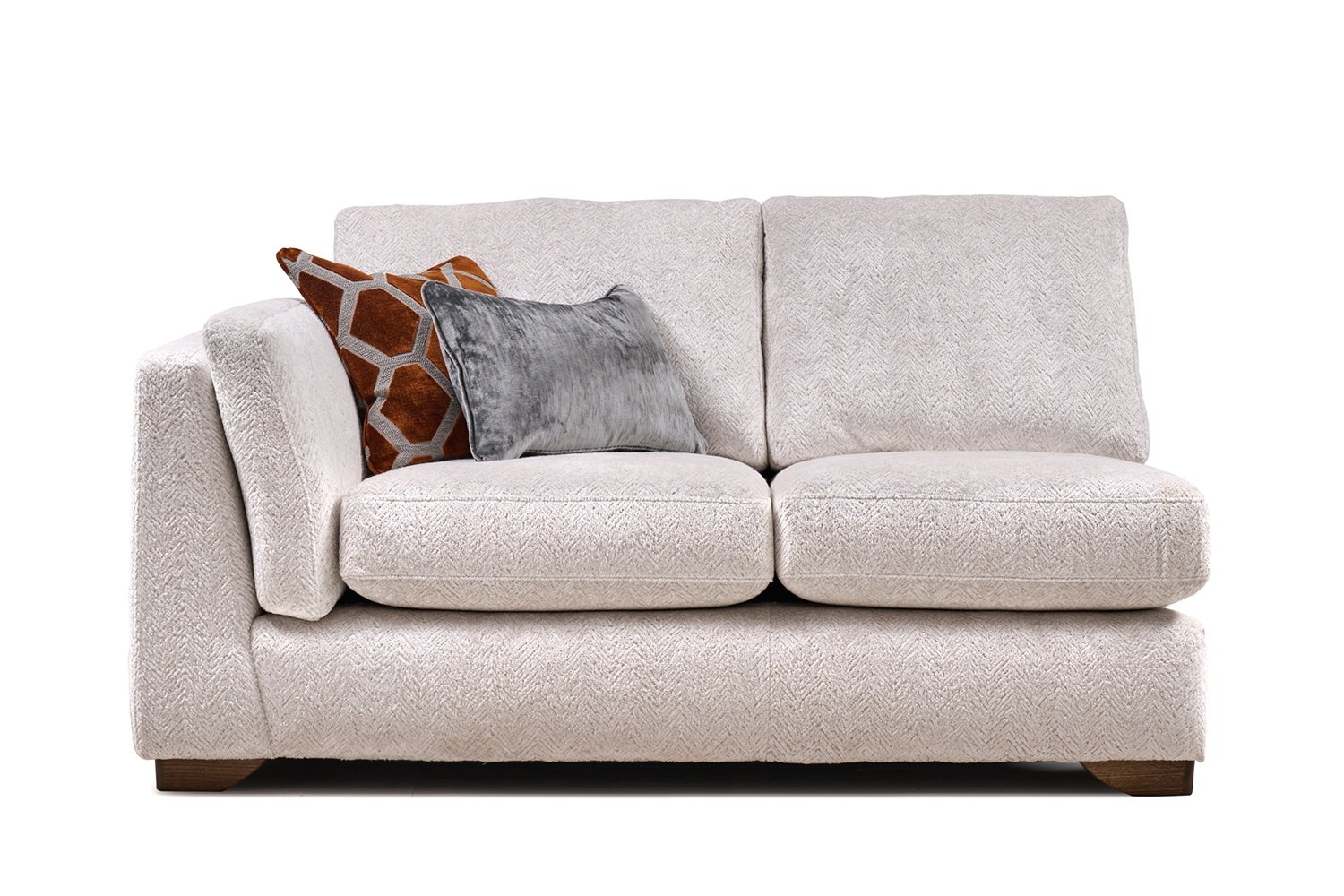 Milton Upholstered 2 Seater Modular Sofa End Unit - Furniture World