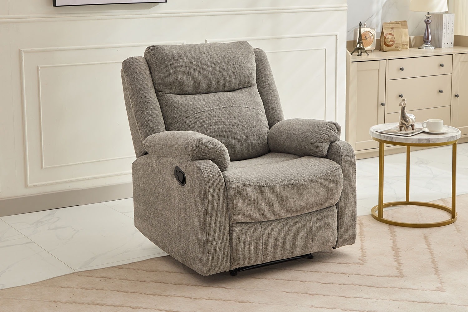 Ellena Light Grey Recliner Chair | Furniture World
