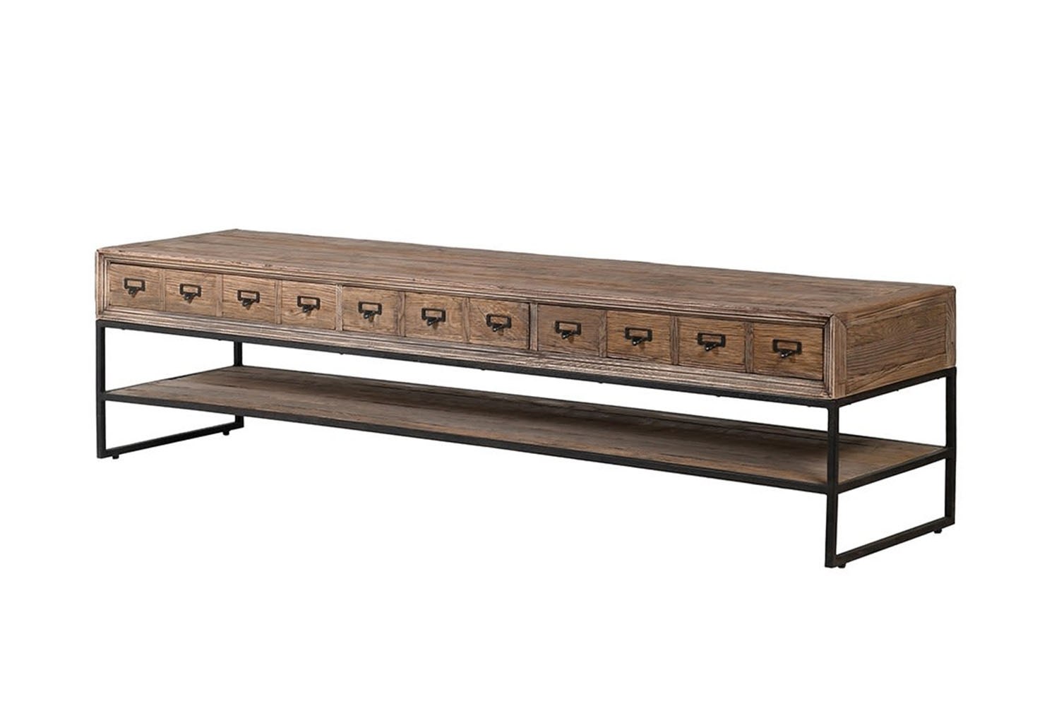 Reclaimed Oak 3 Drawer Entertainment Unit | Furniture World