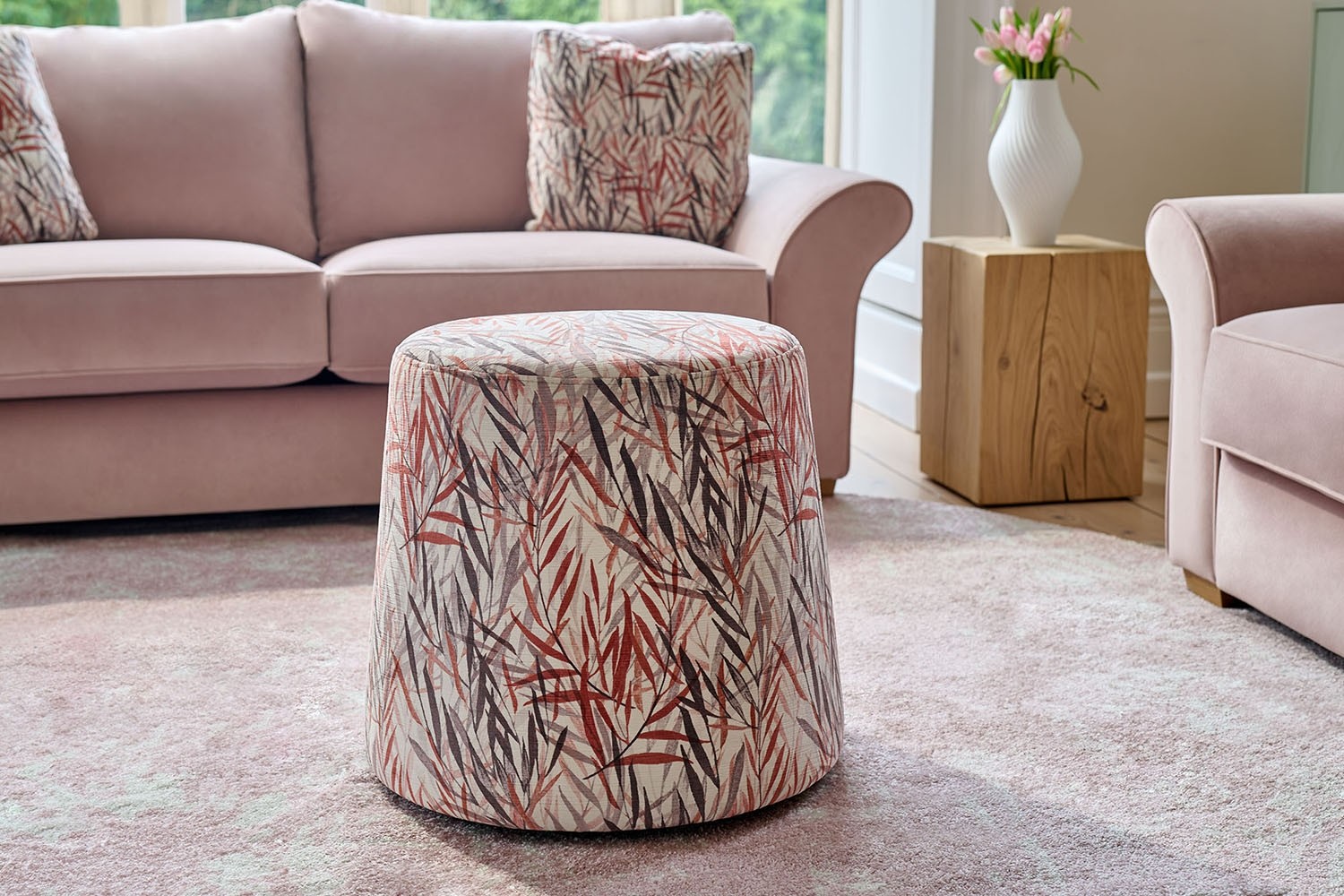 Collins & Hayes Tall Round Footstool | Furniture World