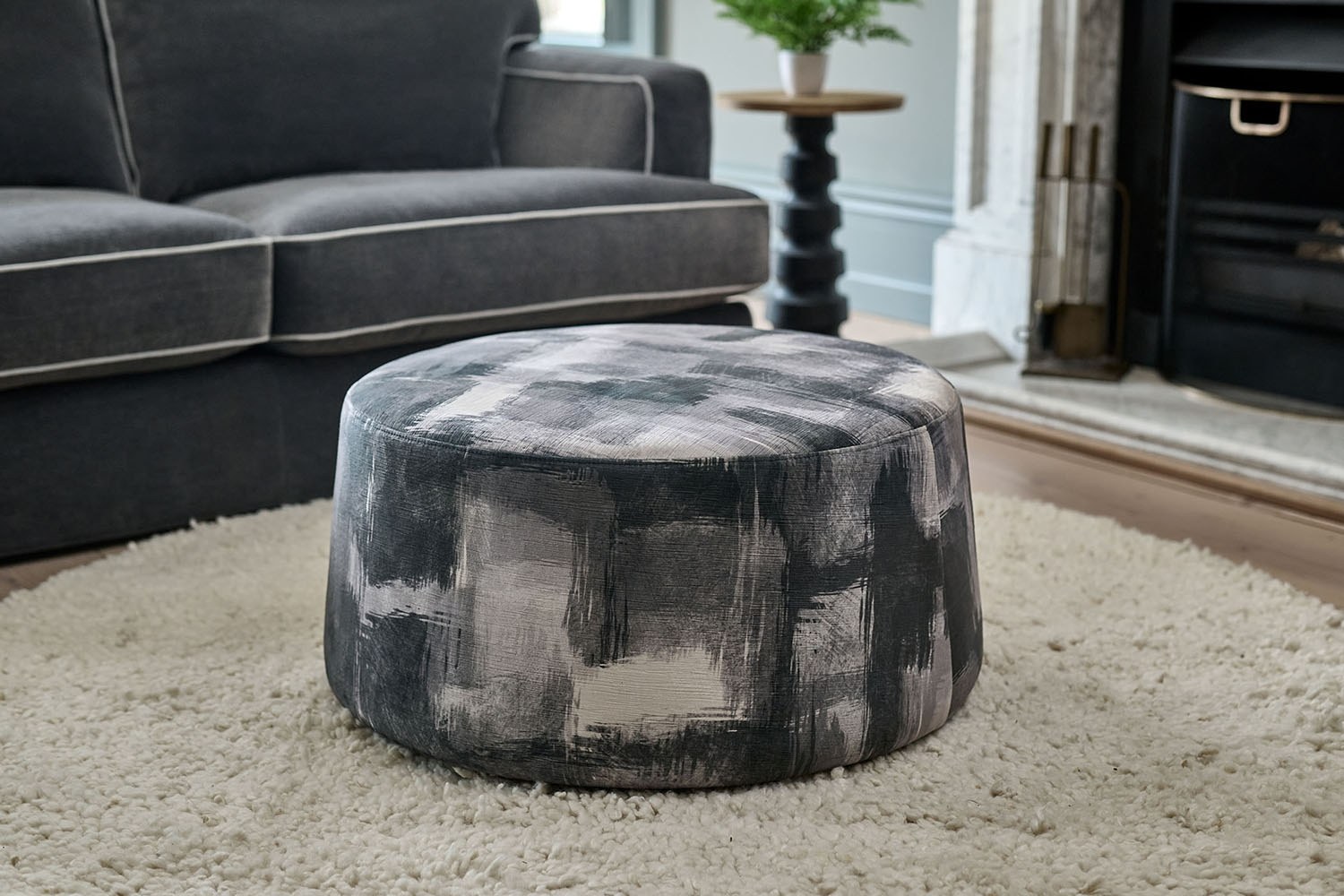Collins & Hayes Large Round Footstool | Furniture World