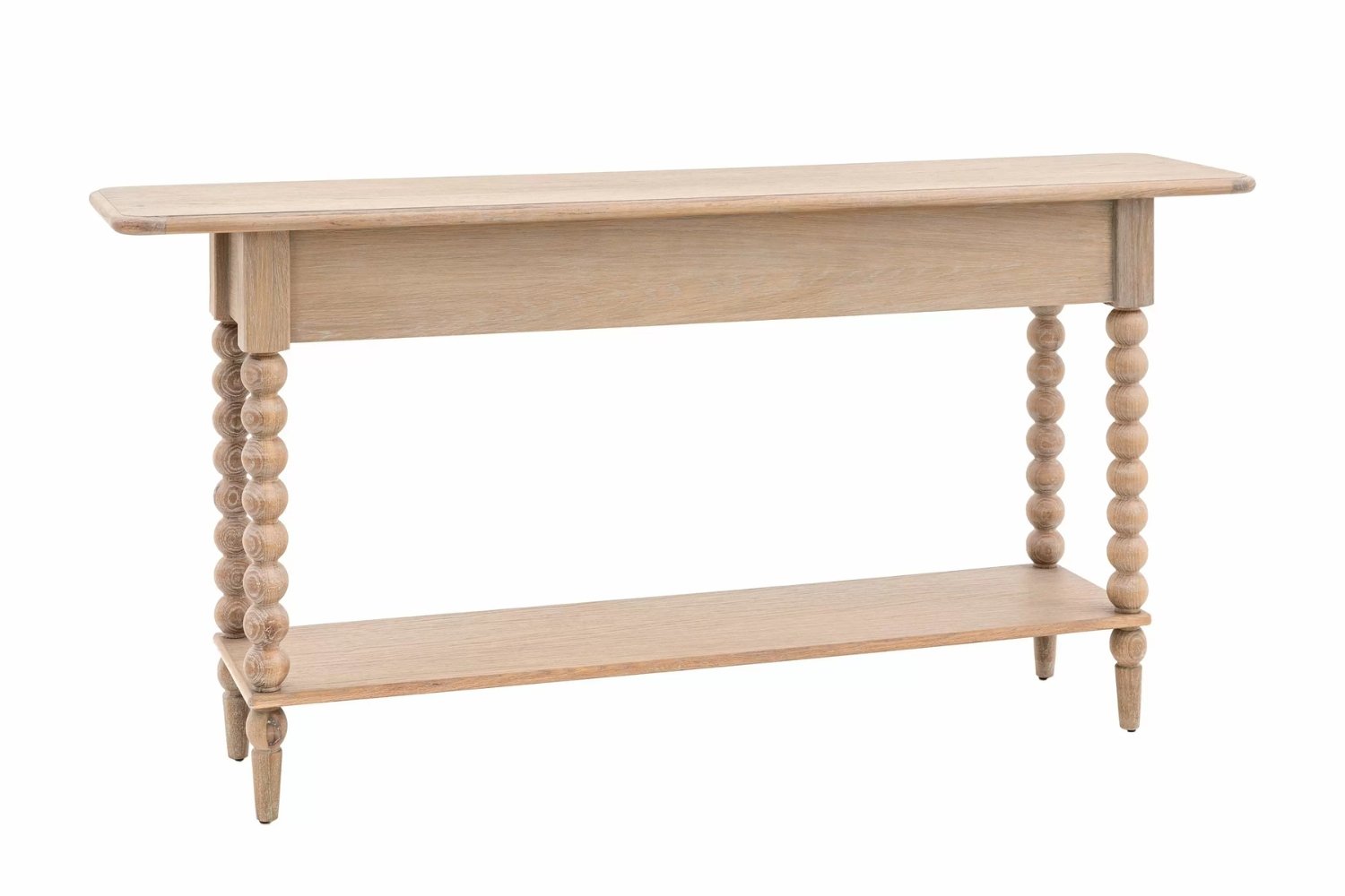 Gallery Direct Artisan Limewash Oak Console Table with Bobbin Detail ...