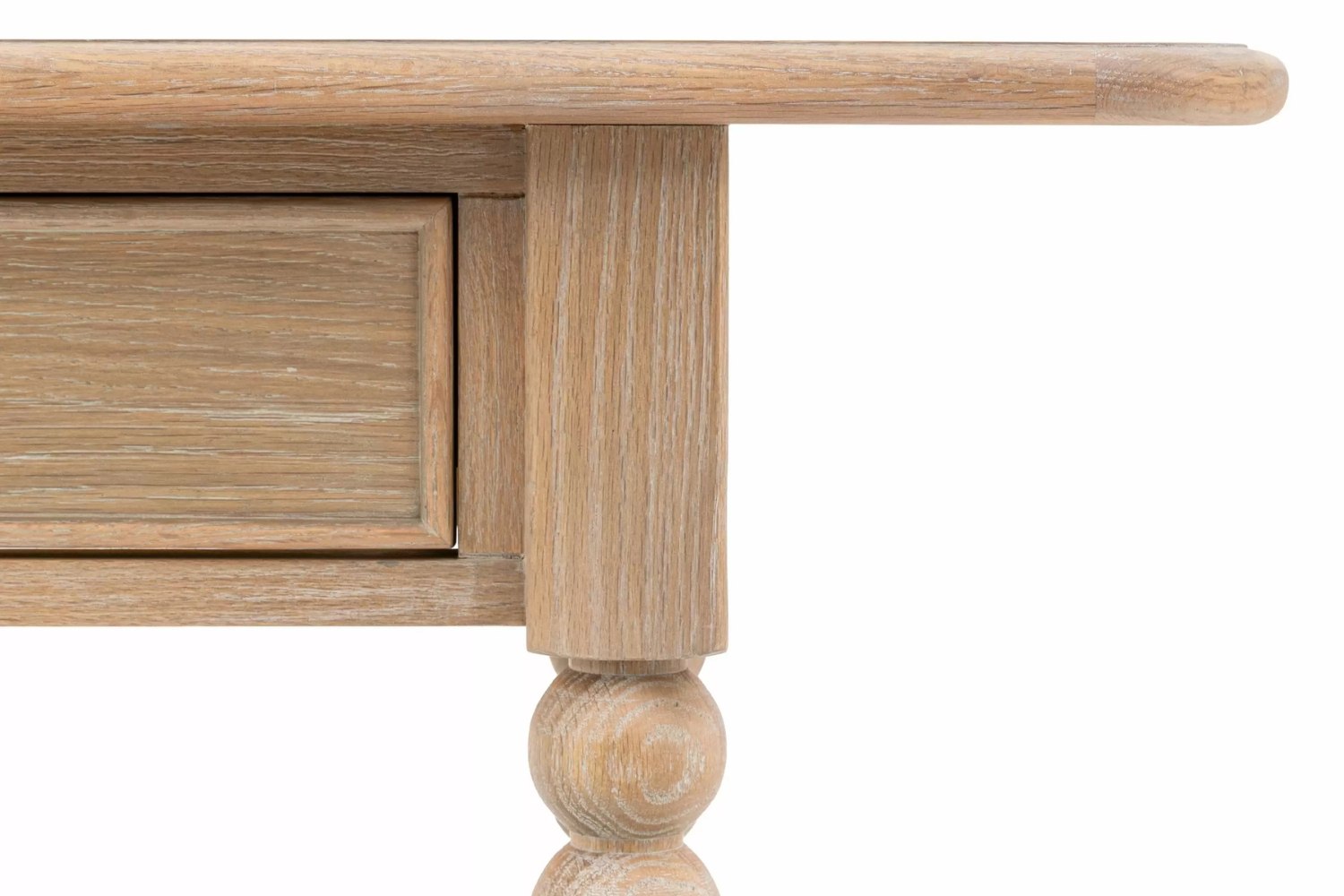 Gallery Direct Artisan Limewash Oak Console Table with Bobbin Detail ...