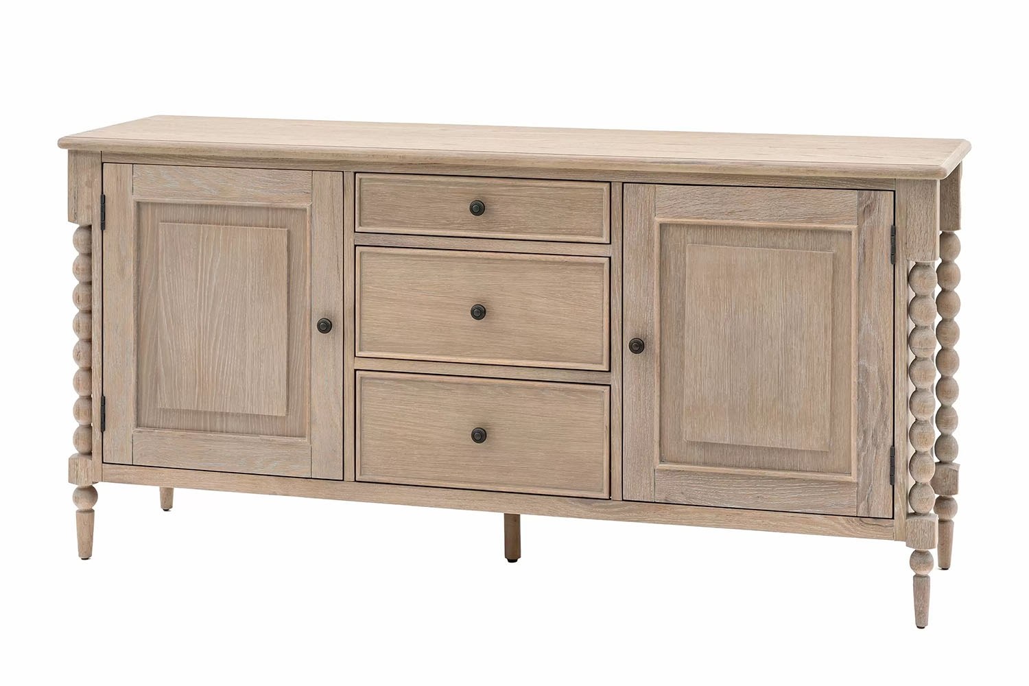 Gallery Direct Artisan Limewash Oak Large Sideboard with Bobbin Detail ...
