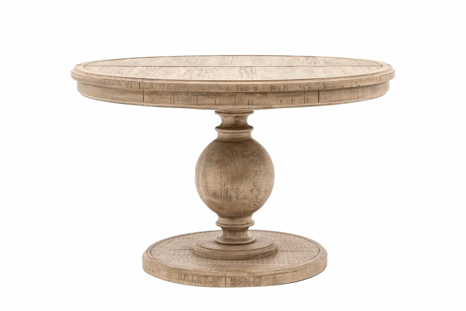 Gallery Direct Vancouver Rustic Pine Round Extending 120-160cm Dining Table | Furniture World