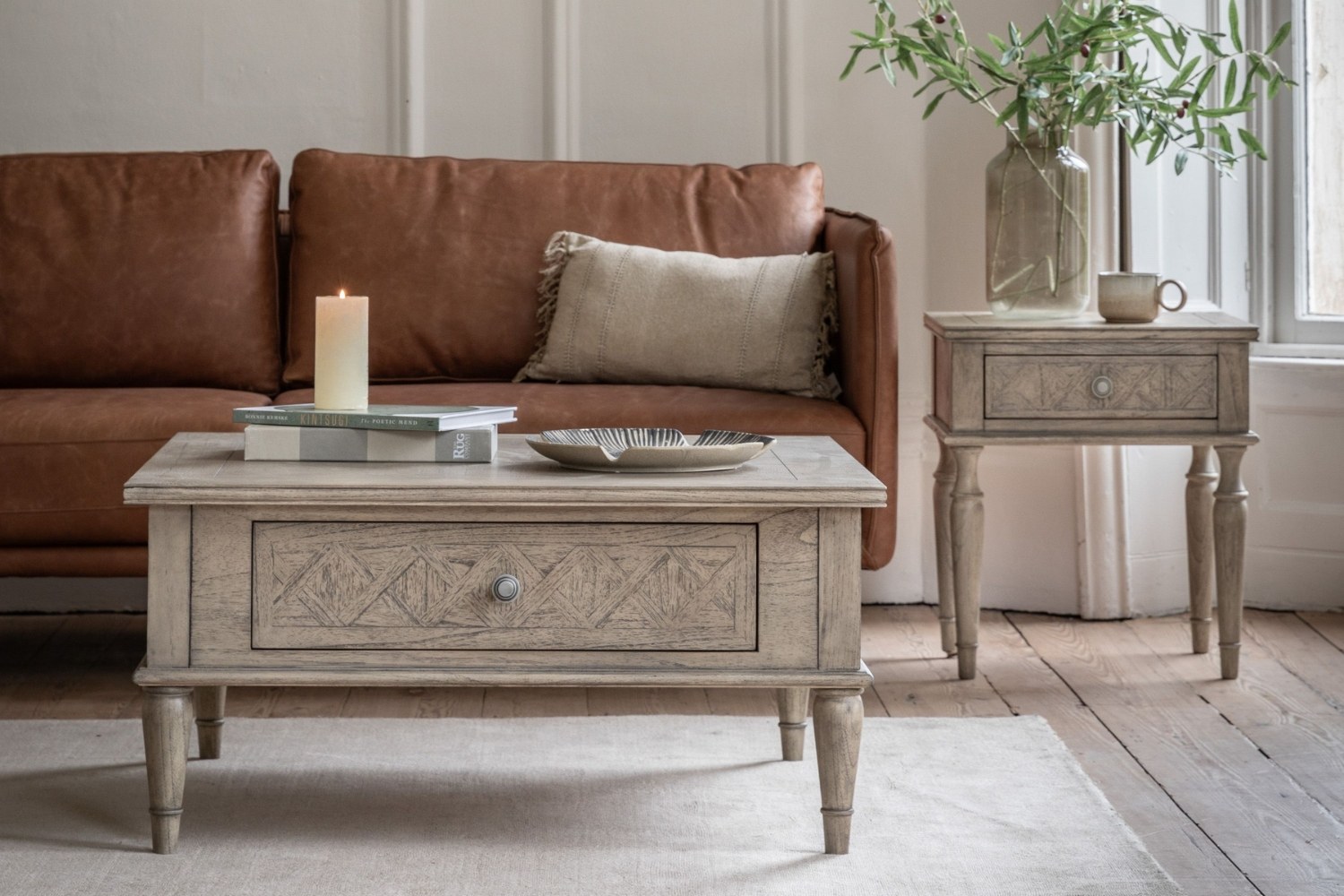 Gallery Direct Mustique French Colonial Bedside Side Table | Furniture ...