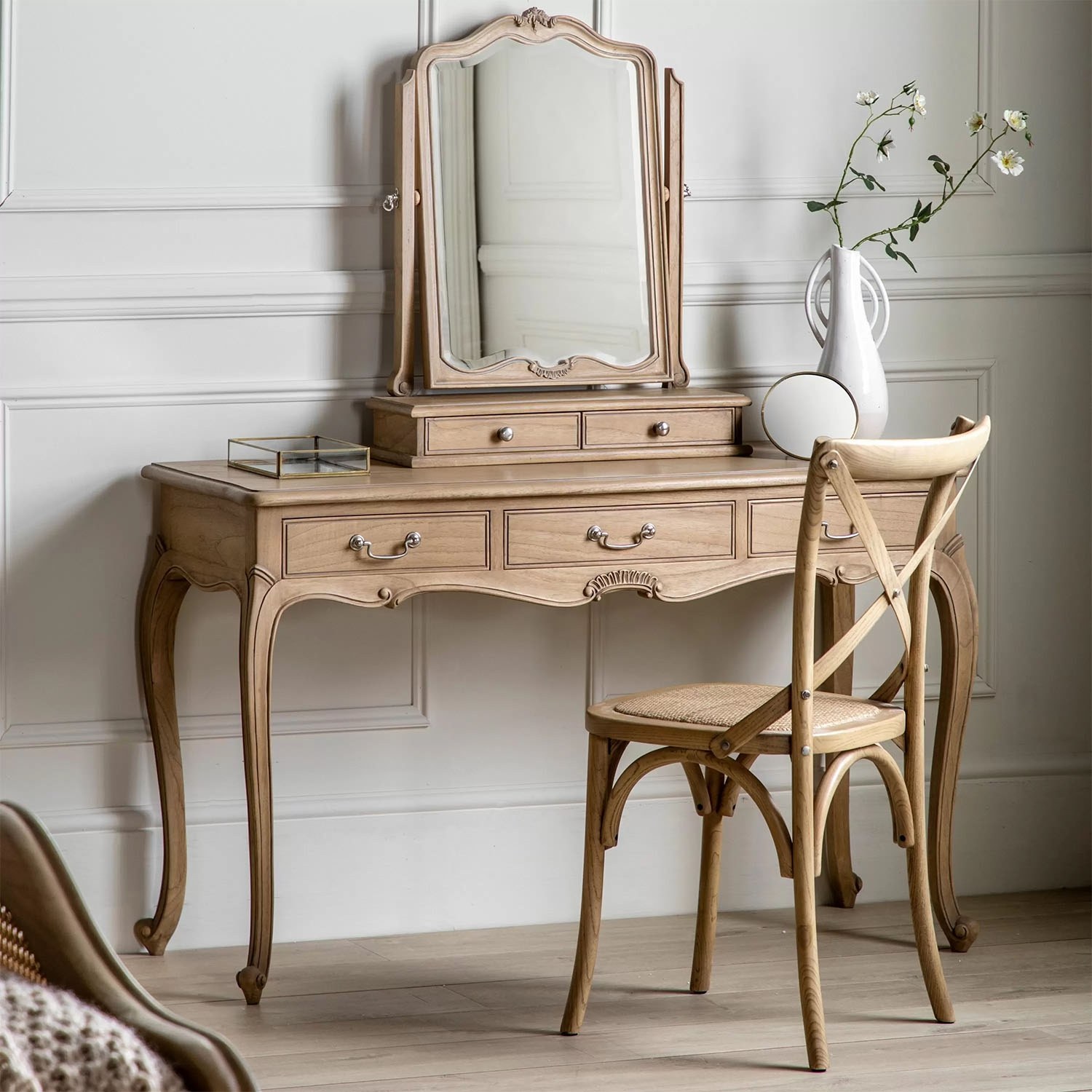 Gallery Direct Chic Weathered Dressing Table | Furniture World