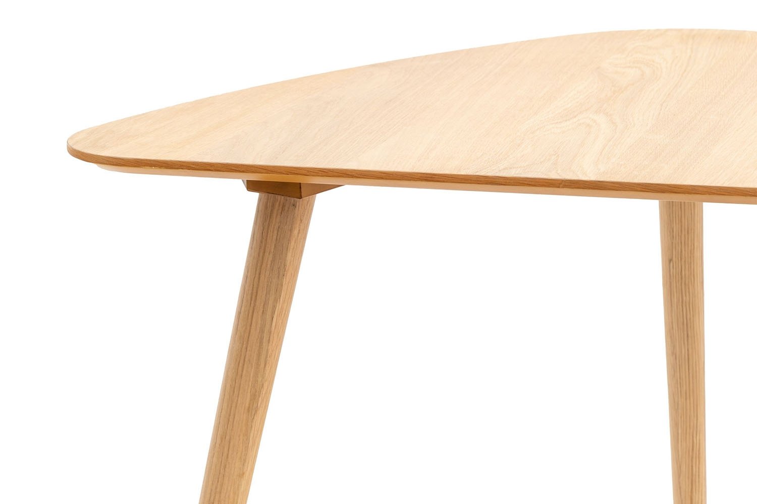 Gallery Direct Hatfield Natural Oak 80cm Small Triangular Dining Table ...