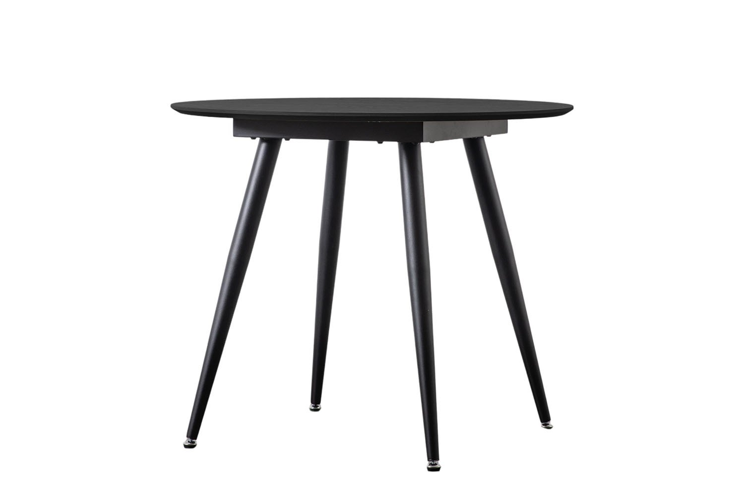 Gallery Direct Astley 90cm Round Black Oak Dining Table | Furniture World