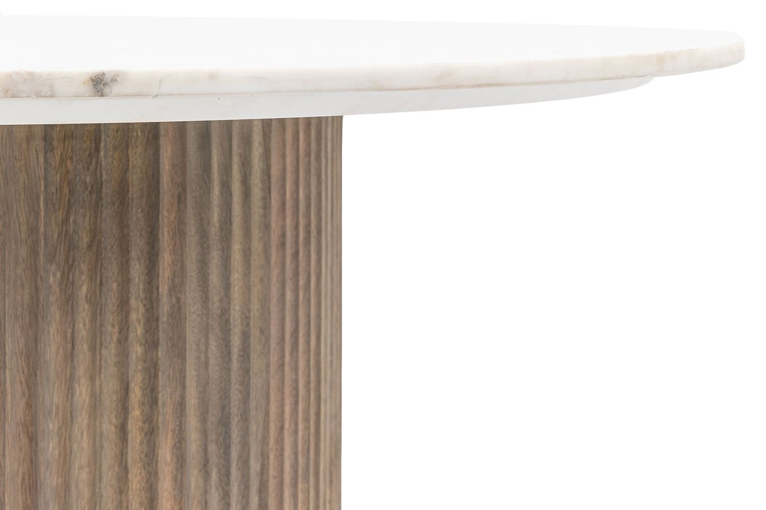 Gallery Direct Marmo Mango Wood Round Dining Table with Marble Top ...
