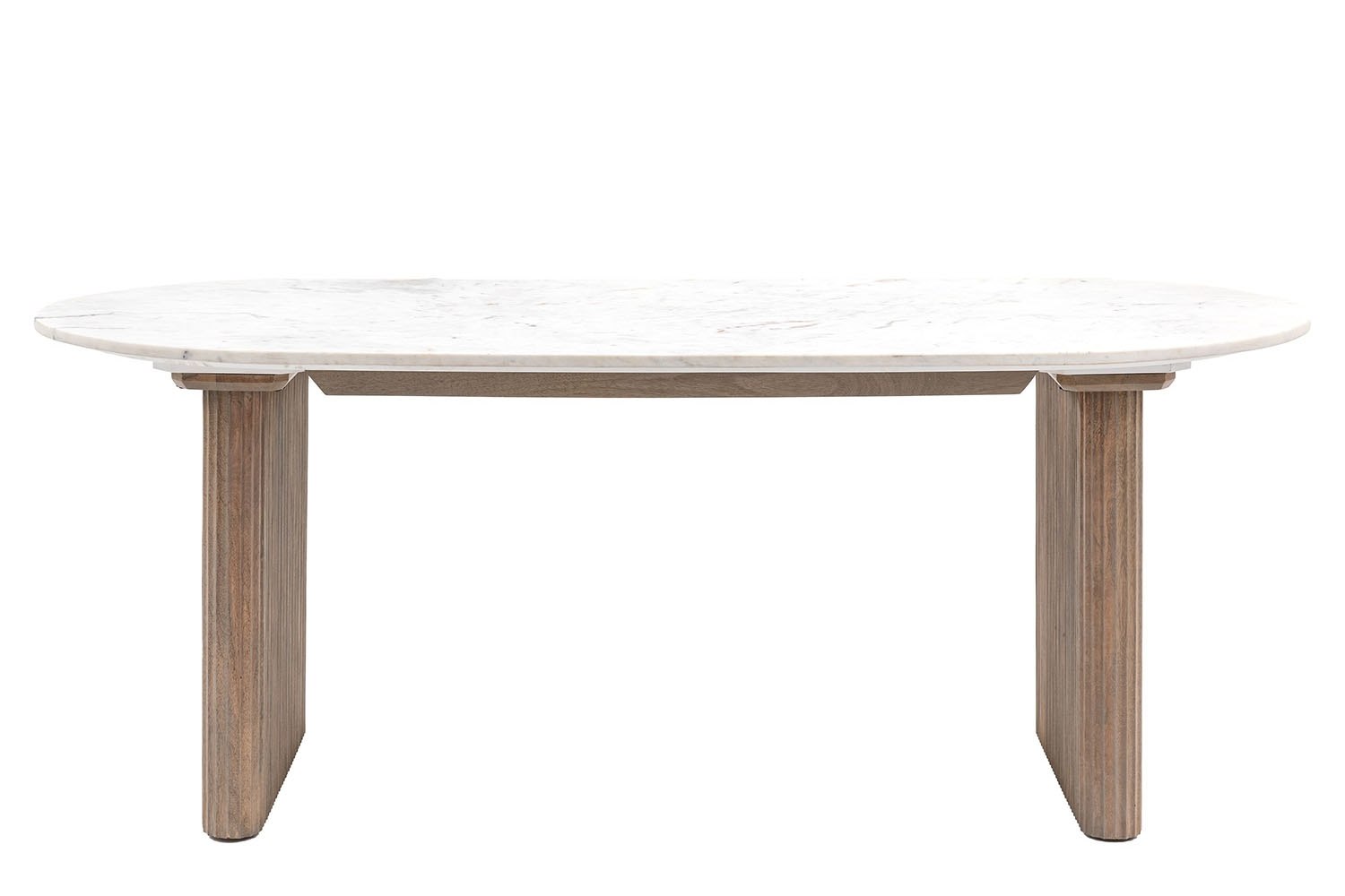 Gallery Direct Marmo Mango Wood Large Dining Table Set with Marble Top ...