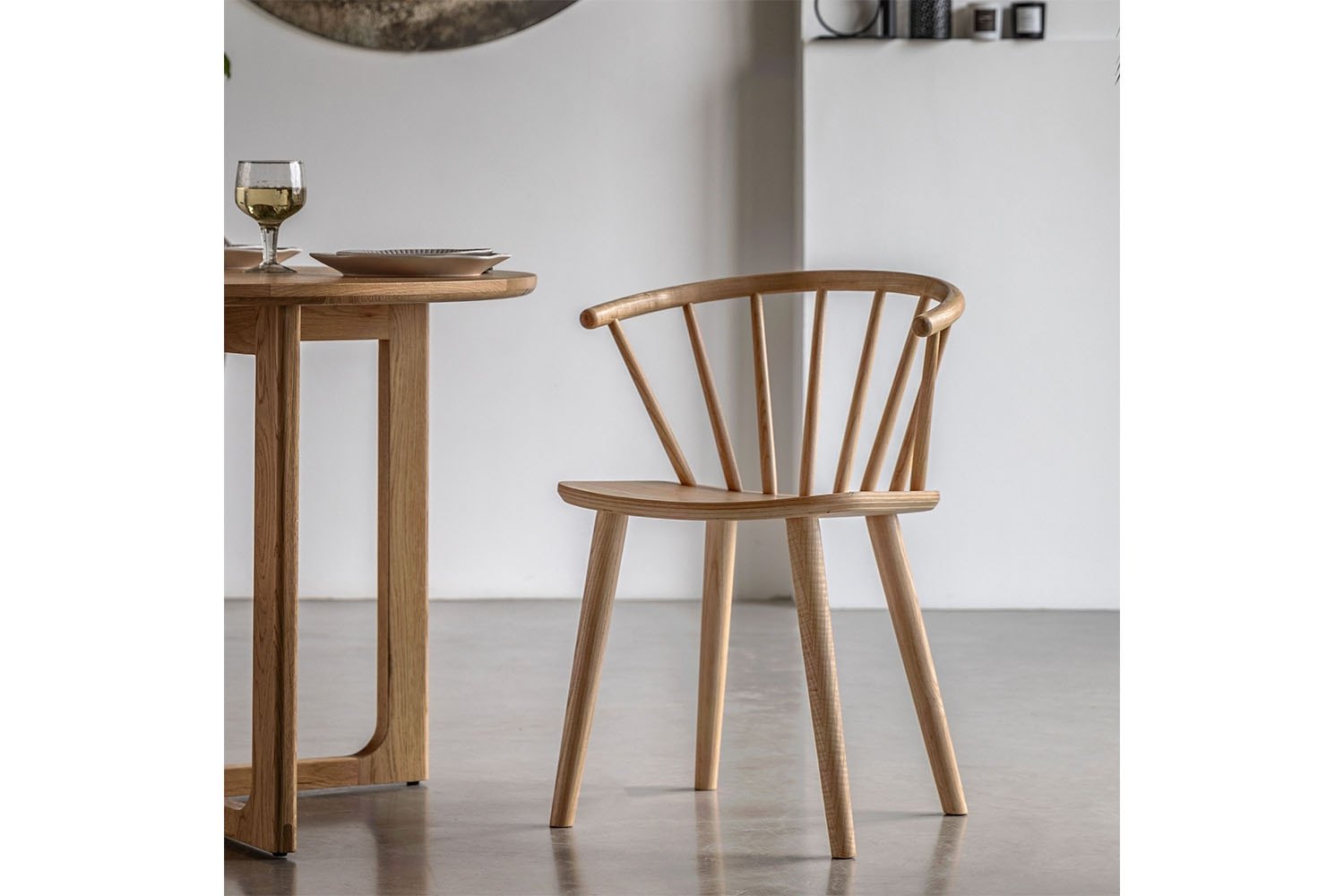 Gallery Direct Craft Natural Oak Dining Table Set & 4 Chairs ...
