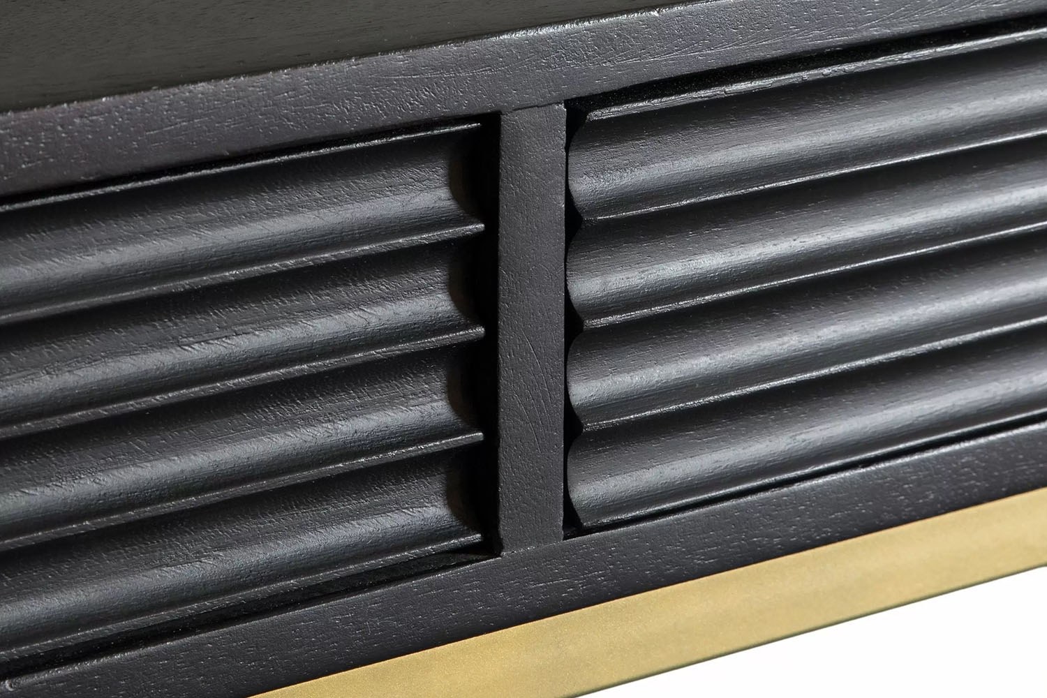 Gallery Direct Ripple Mango Wood Black & Gold 2 Drawer Console Table ...