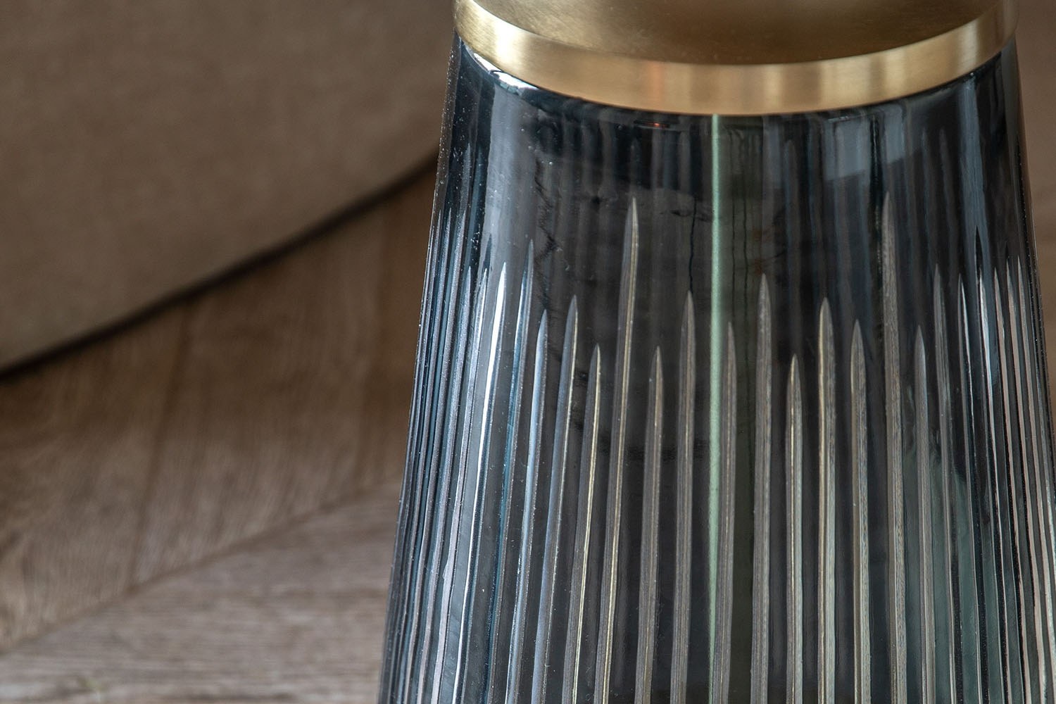 Gallery Direct Seville Blue Glass and Marble Top Side Table | Furniture ...