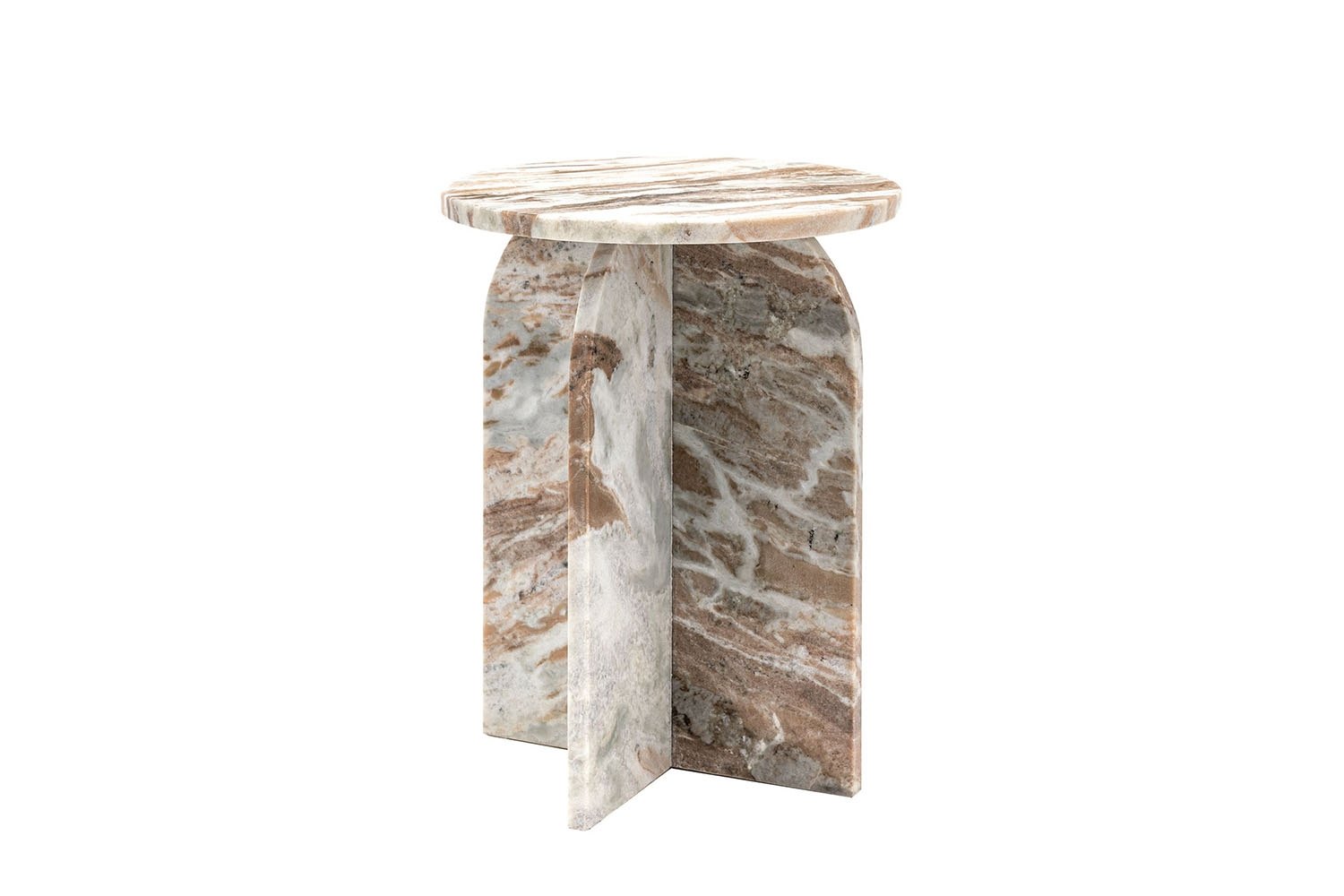Gallery Direct Amalfi Natural Marble Side Table | Furniture World