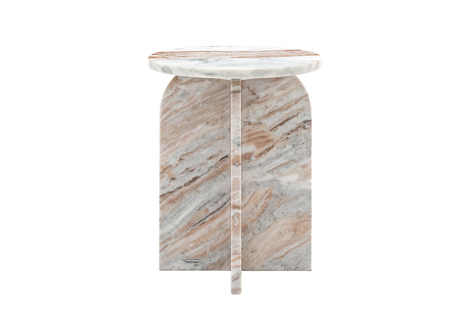 Gallery Direct Amalfi Natural Marble Side Table | Furniture World