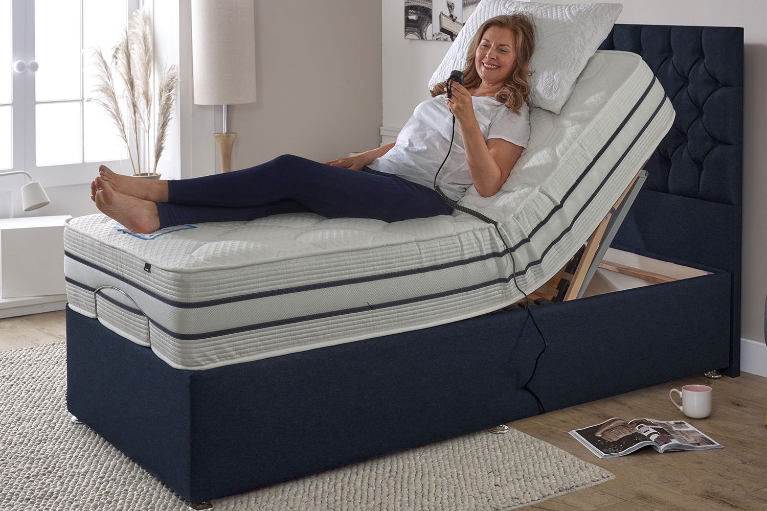 Adjust-A-Bed Gel-Flex Trilogy Electric Adjustable Divan Bed | Furniture ...